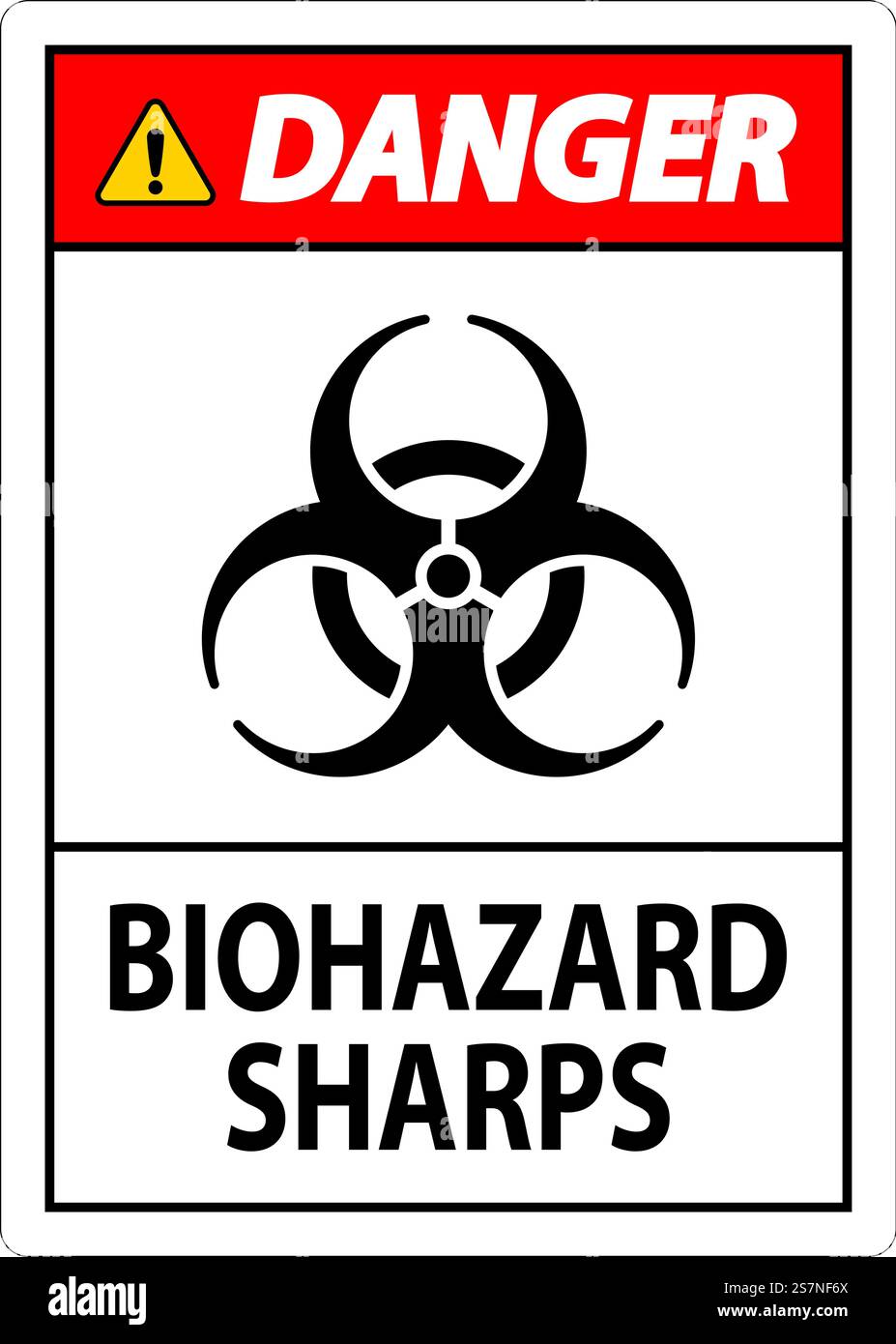 Danger Biohazard Label, Biohazard Sharps Stock Vector Image & Art - Alamy