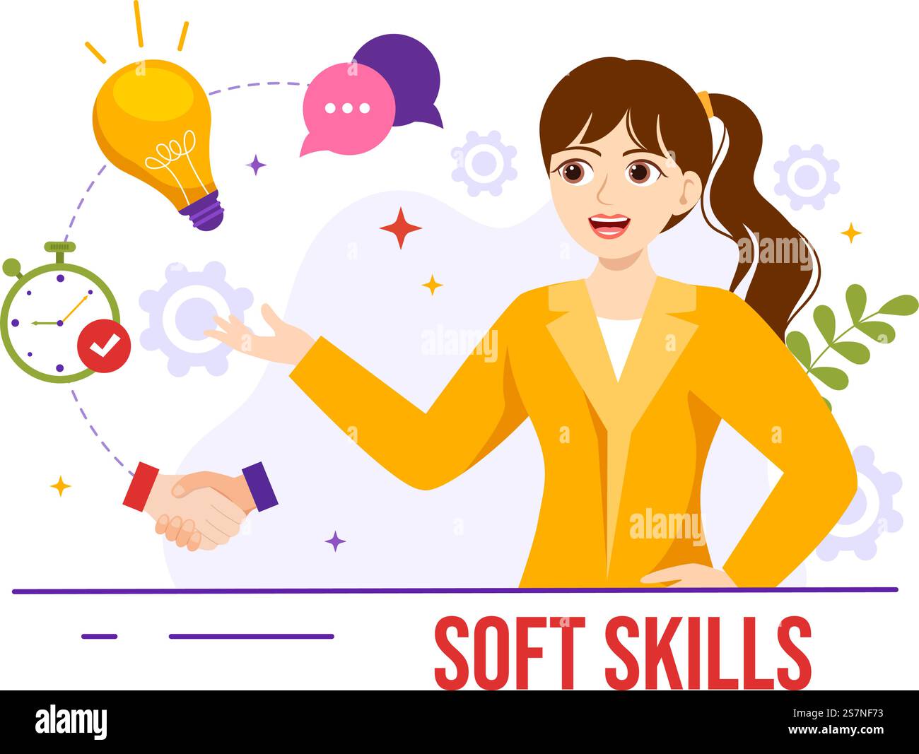 Soft Skills Vector Illustration of Office Workers Empathy ...