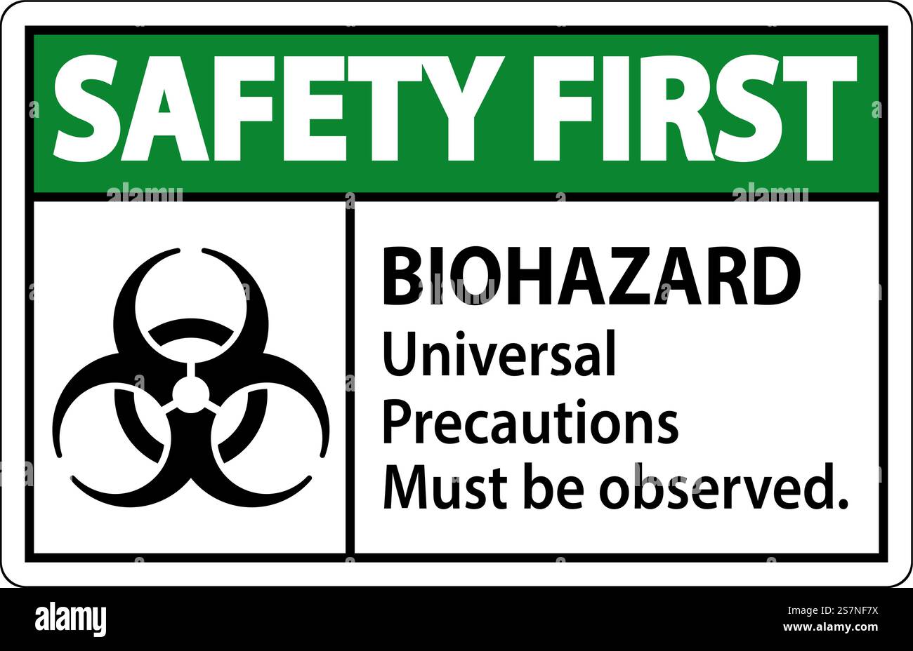 Biohazard Safety First Label Biohazard Universal Precautions Must Be ...