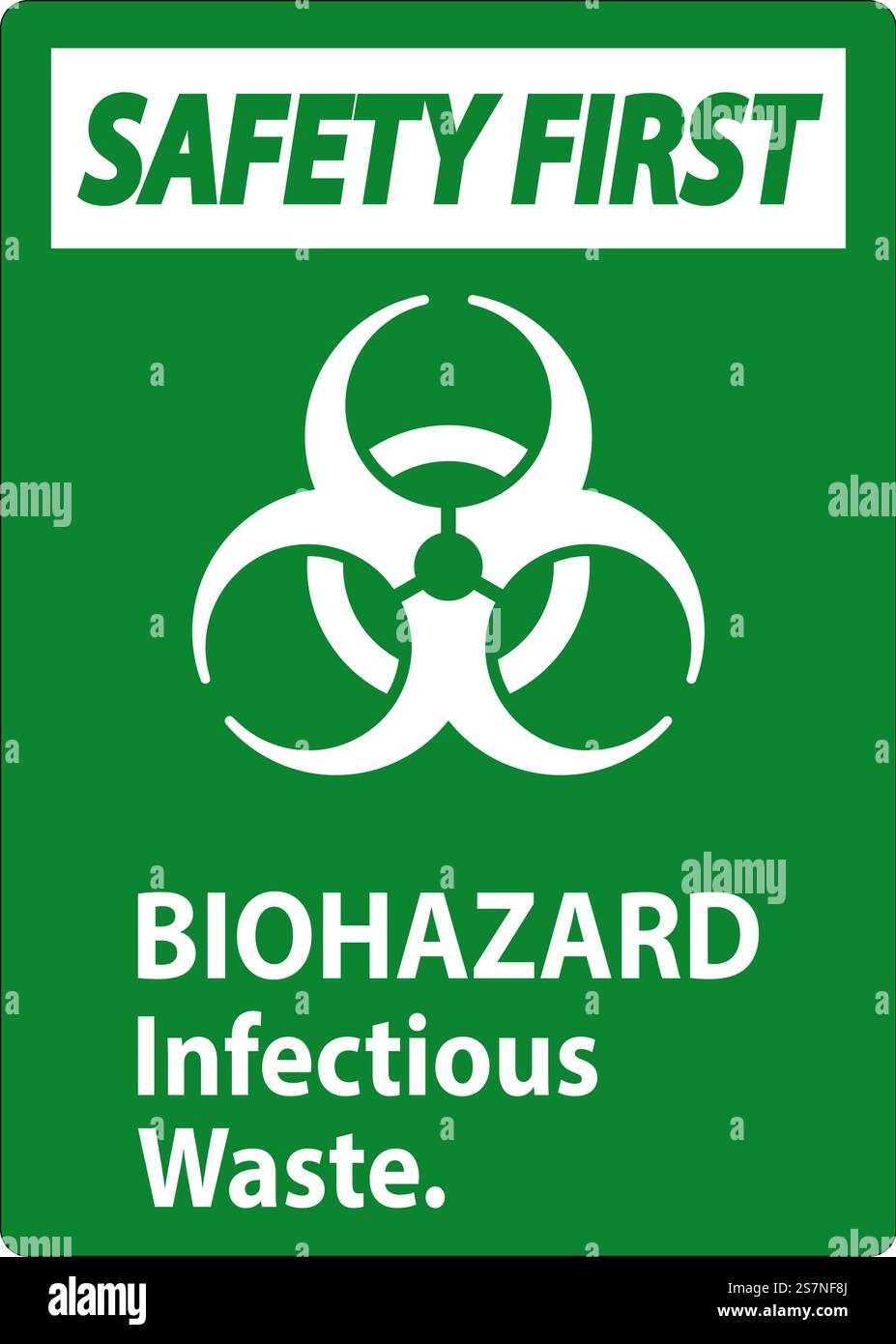 Biohazard Safety First Label Biohazard Infectious Waste Stock Vector ...
