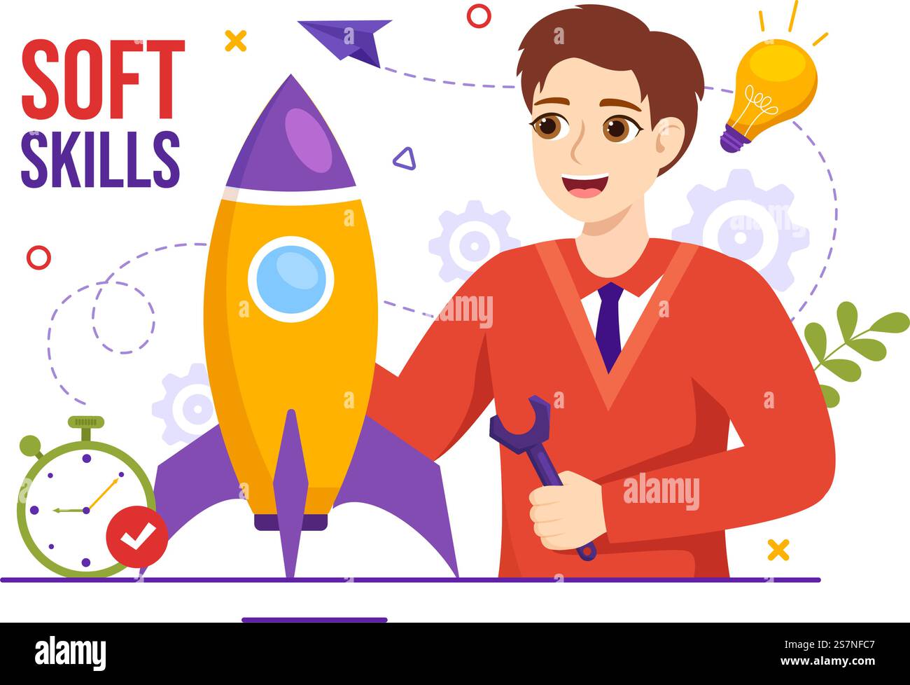 Soft Skills Vector Illustration of Office Workers Empathy ...