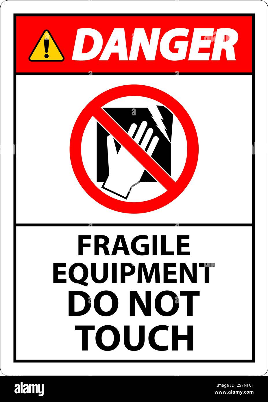 Danger Machine Sign Fragile Equipment, Do Not Touch Stock Vector Image ...