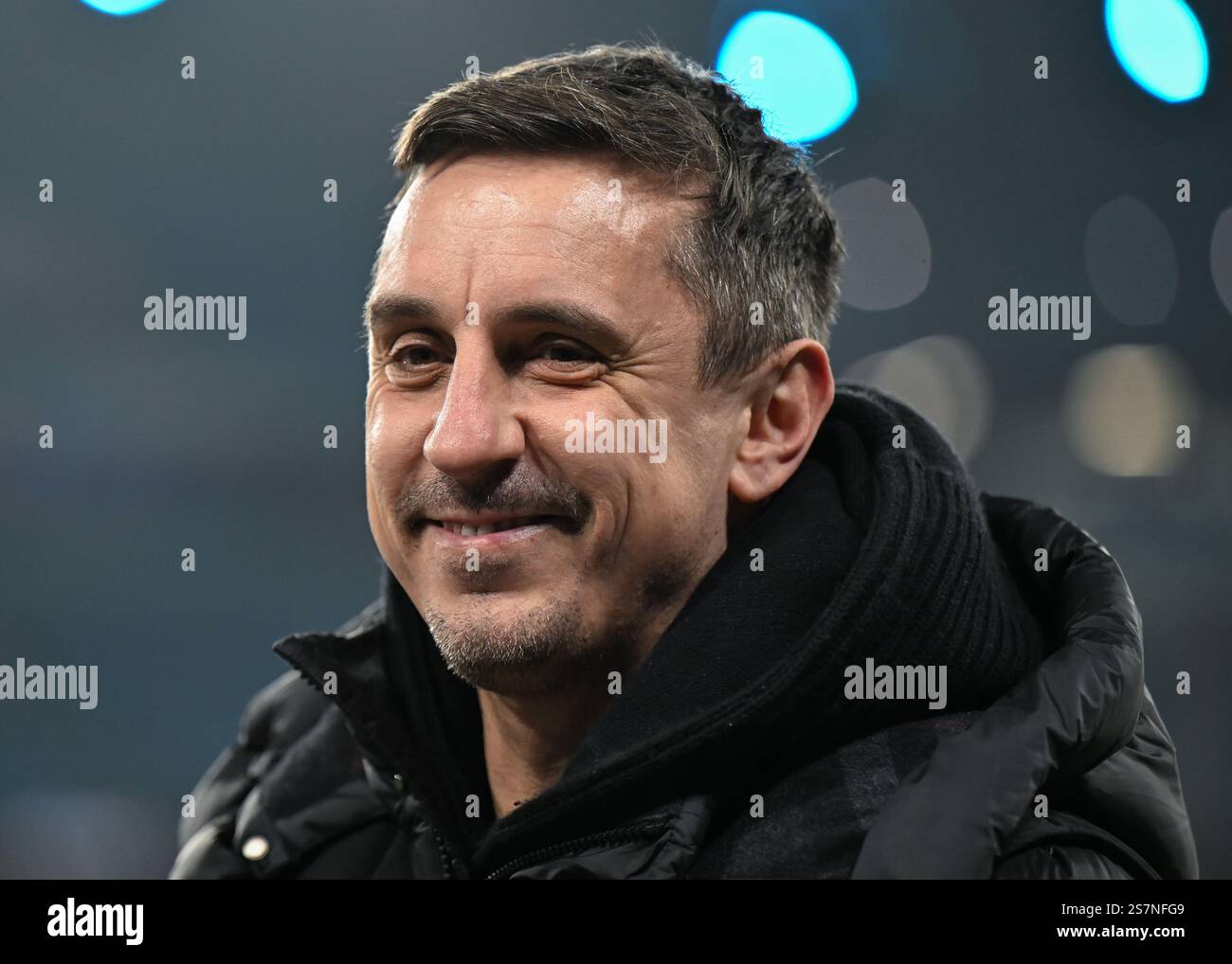Manchester, UK. 19th Jan, 2025. Former Footballer Gary Neville ahead of ...