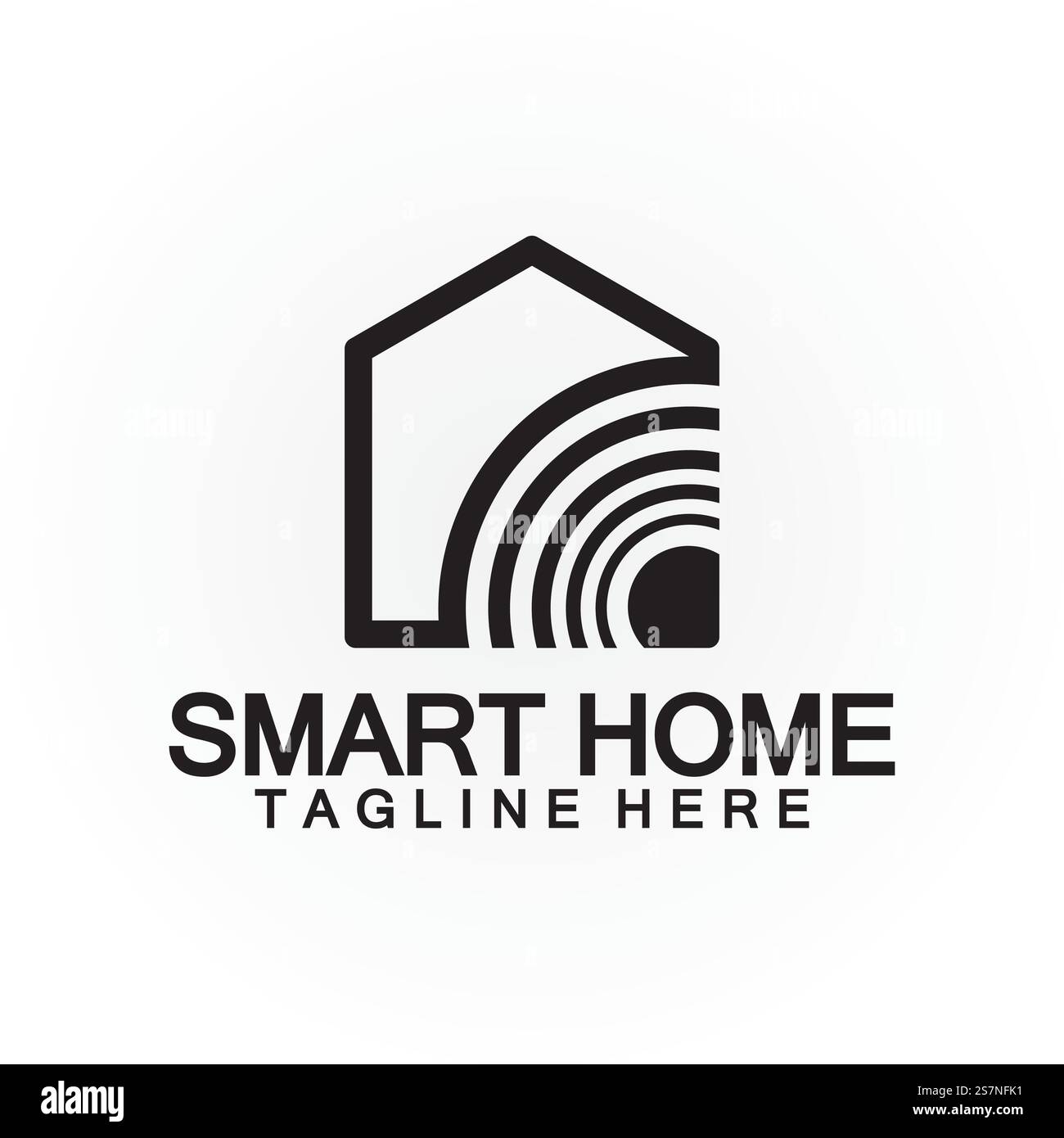 Smart Home Tech signal wifi wireless Logo Vector design template Stock Vector Image & Art - Alamy