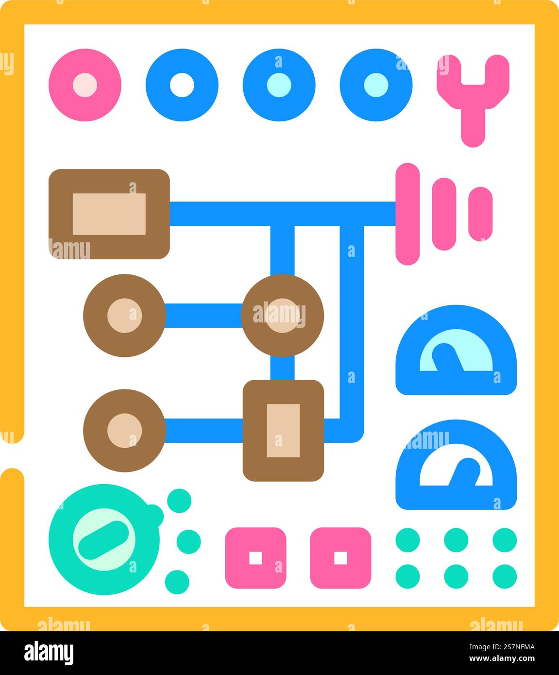 control panel tool work color icon vector. control panel tool work sign ...