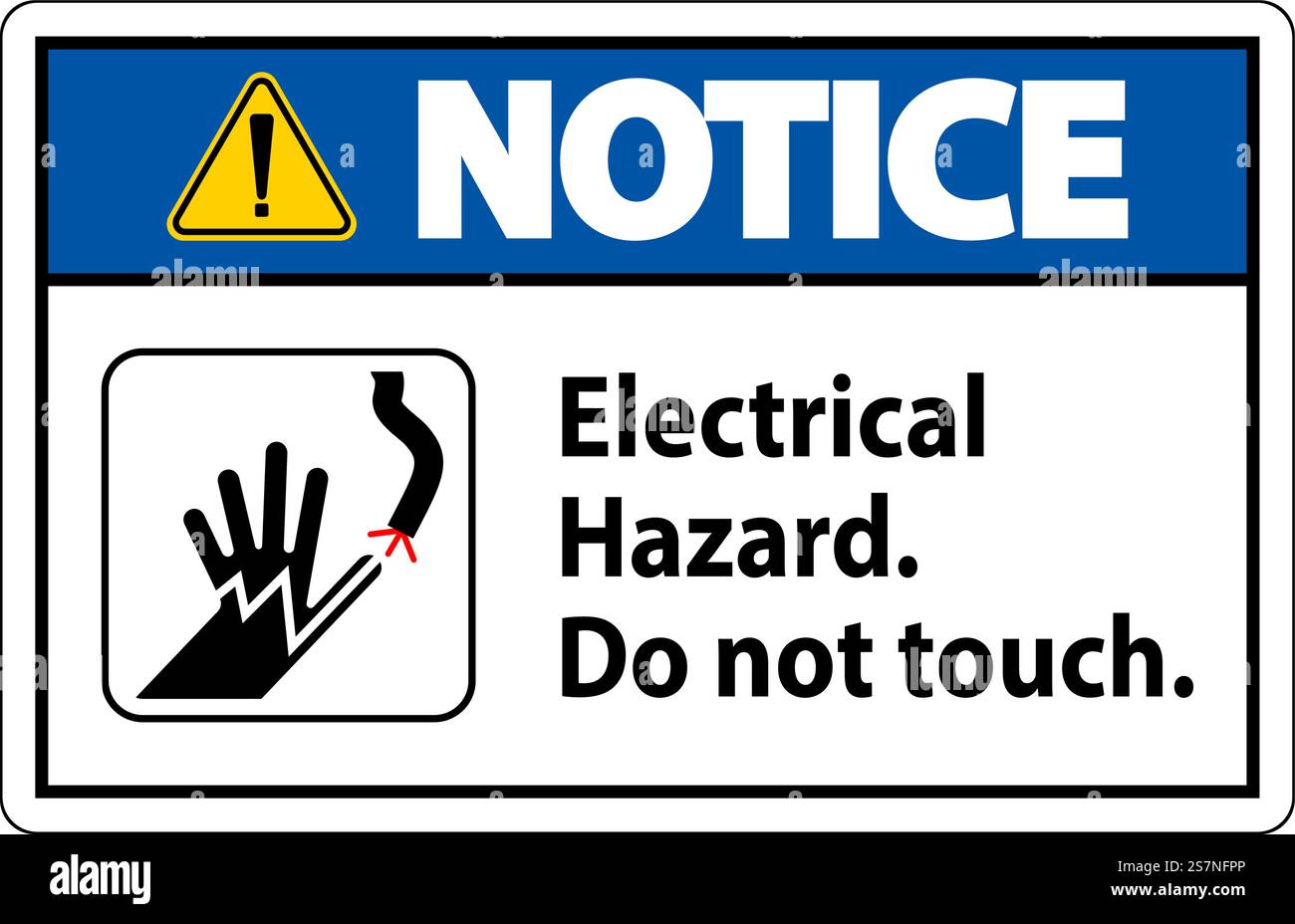 Notice Sign Electrical Hazard. Do Not Touch Stock Vector Image & Art ...