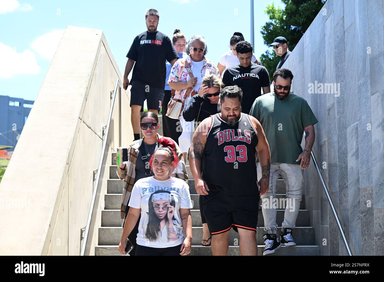 Brisbane, Australia. 20th Jan, 2025. Family and supporters of Destiny ...