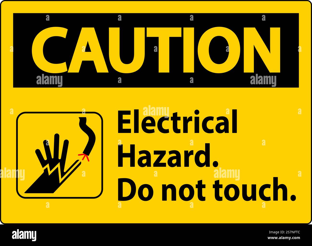 Caution Sign Electrical Hazard. Do Not Touch Stock Vector Image & Art ...