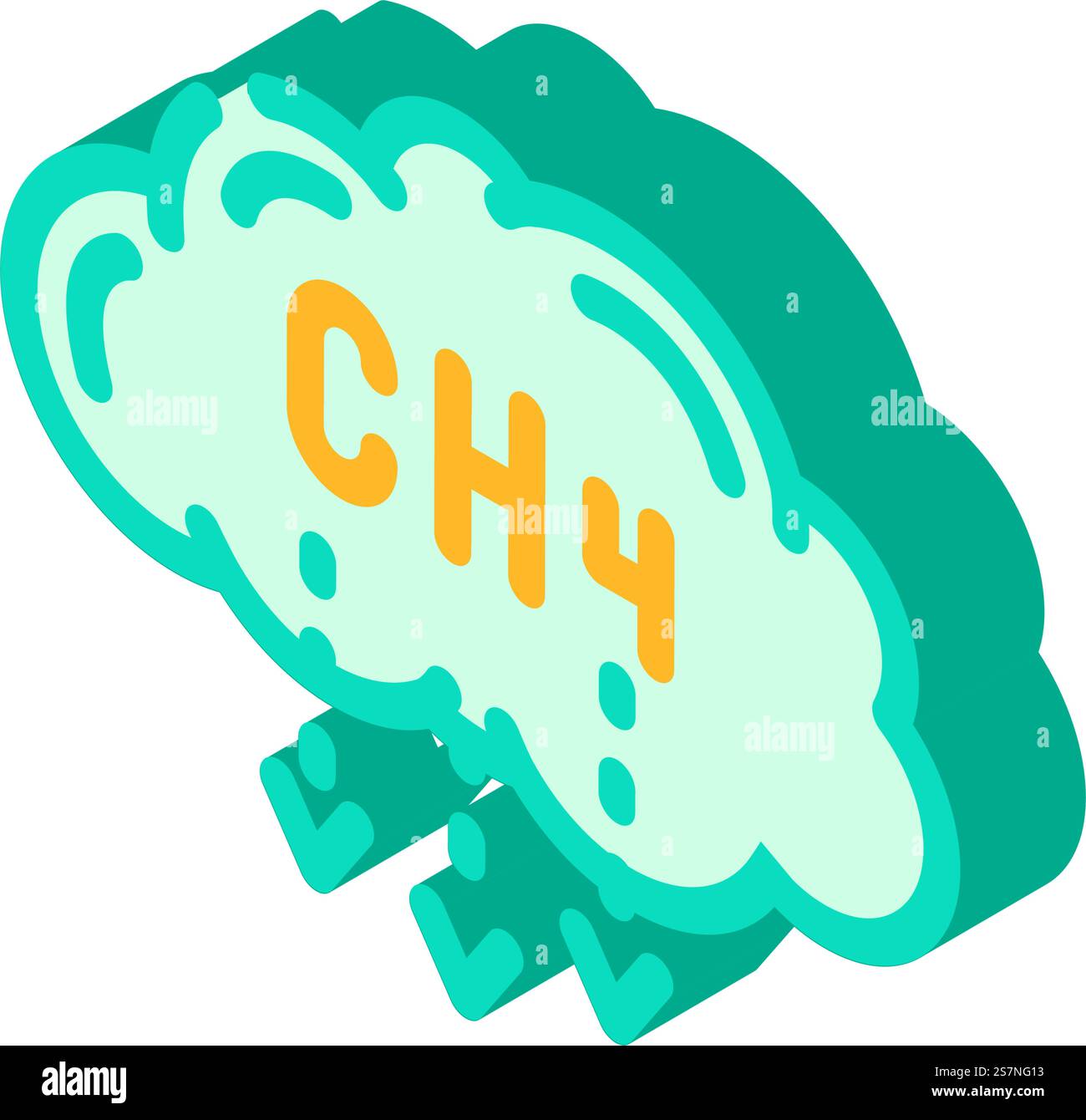 methane reduction environmental isometric icon vector. methane ...