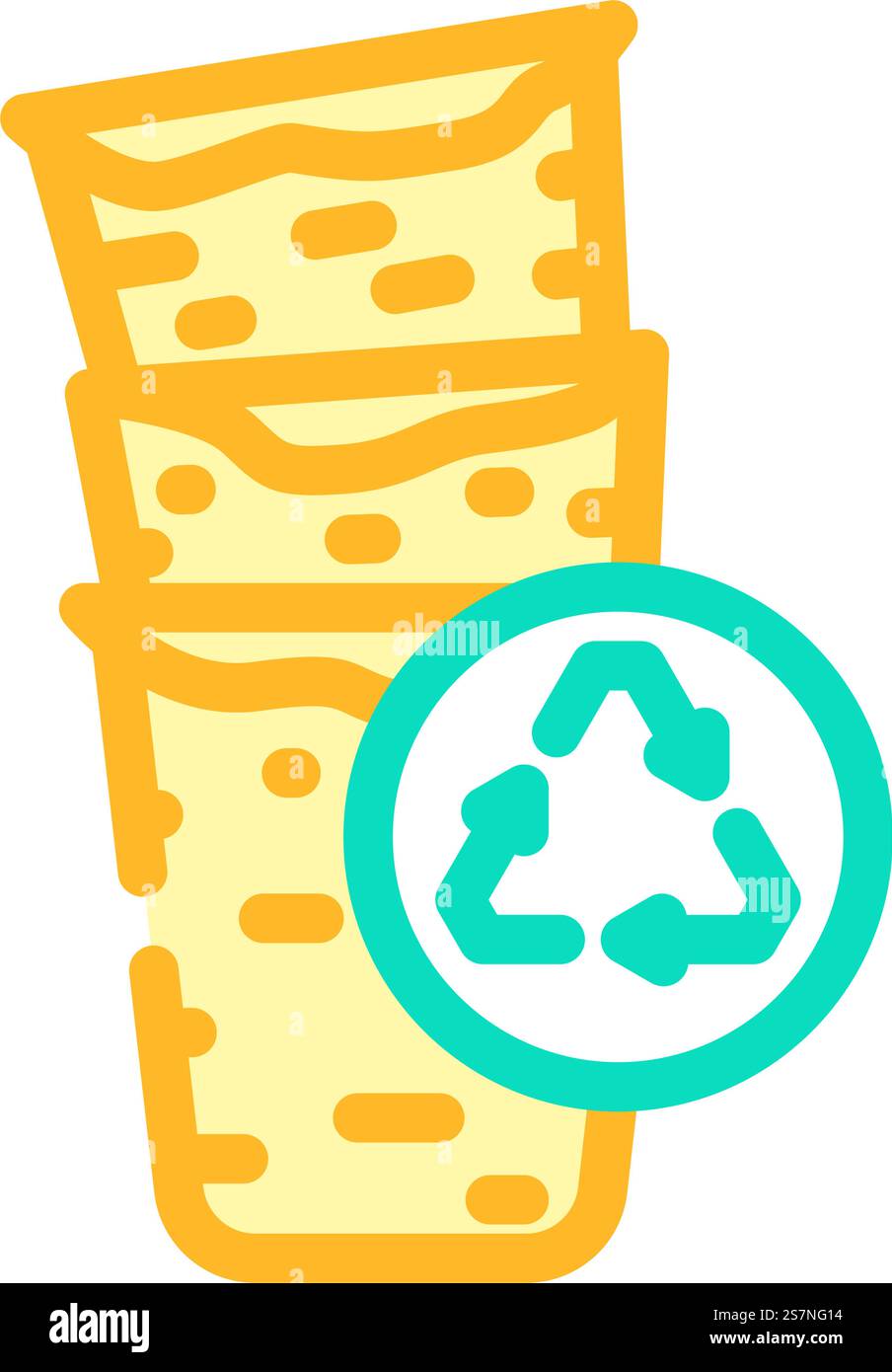 biodegradable materials environmental color icon vector. biodegradable ...