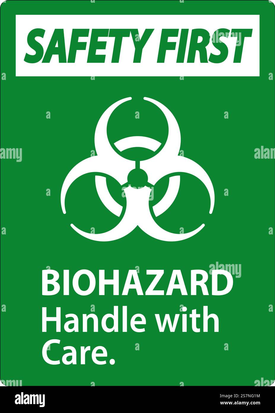 Biohazard Safety First Label Biohazard, Handle With Care Stock Vector ...