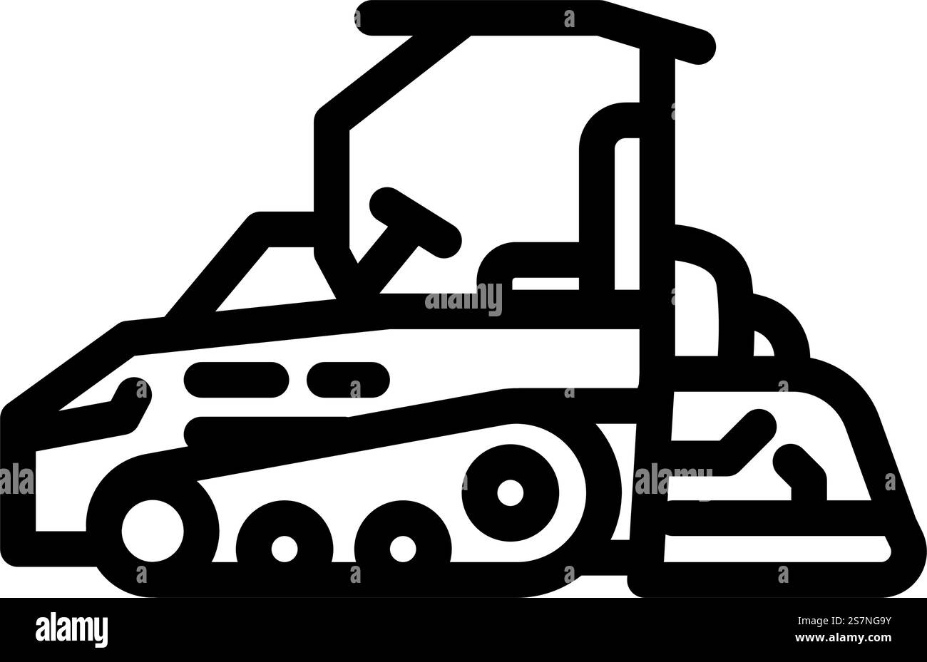 paving machine civil engineer line icon vector. paving machine civil ...