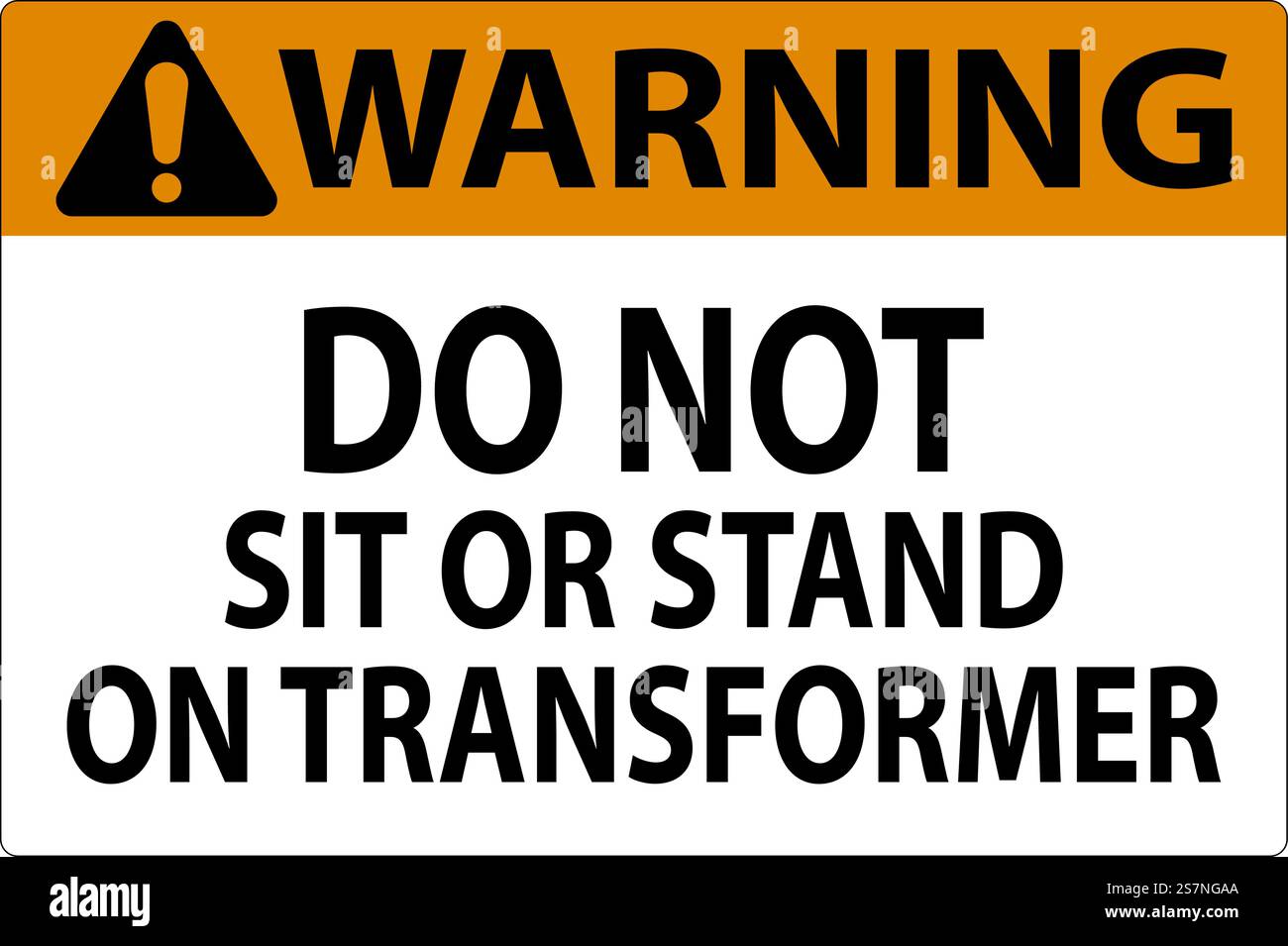 Warning Sign Do Not Sit Or Stand On Transforme Stock Vector Image & Art ...