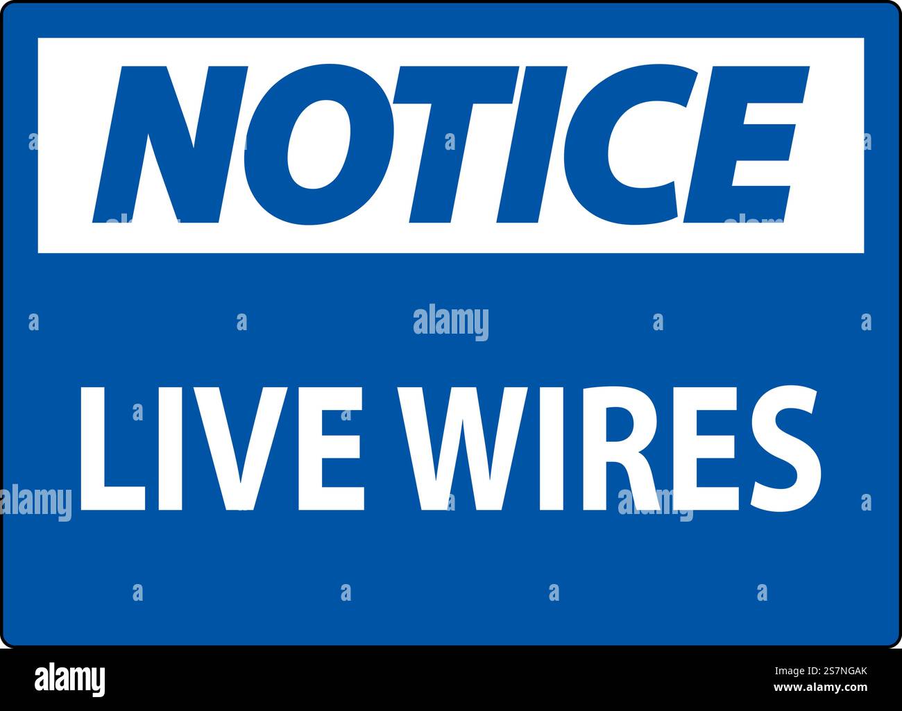Notice Sign Live Wires On White Background Stock Vector Image & Art - Alamy