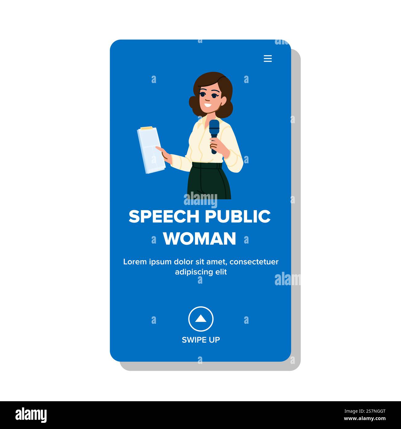 female speech public woman vector. seminar business, training audience, lecture event female ...