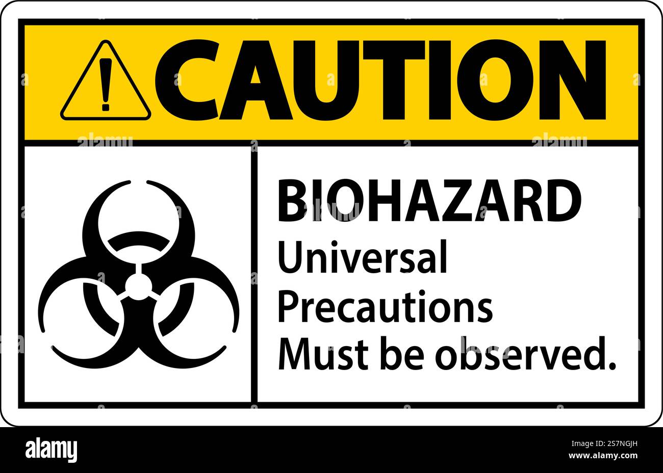 Biohazard Caution Label Biohazard Universal Precautions Must Be ...