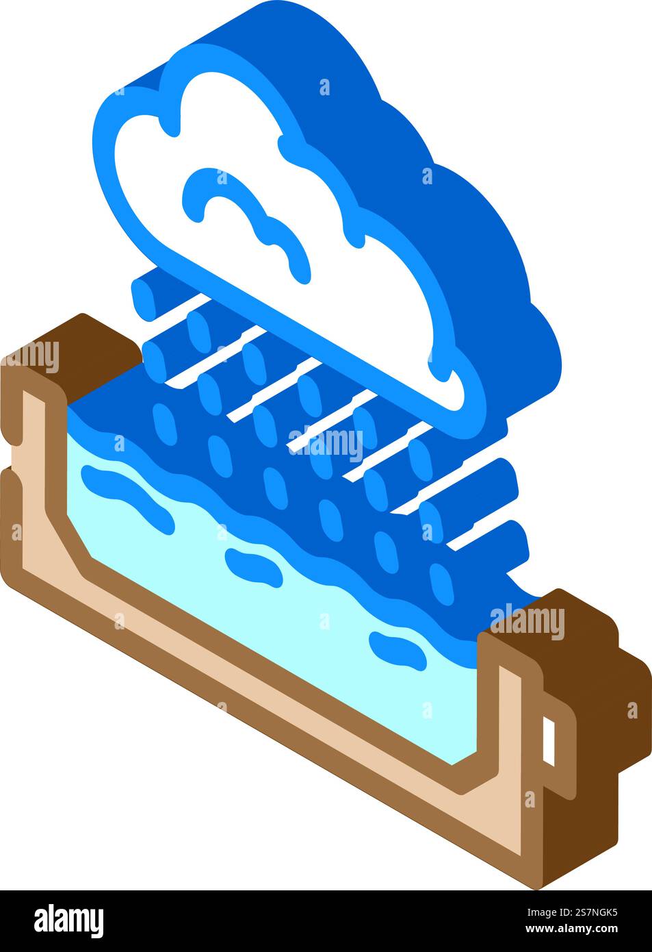 rainwater harvesting environmental isometric icon vector. rainwater ...