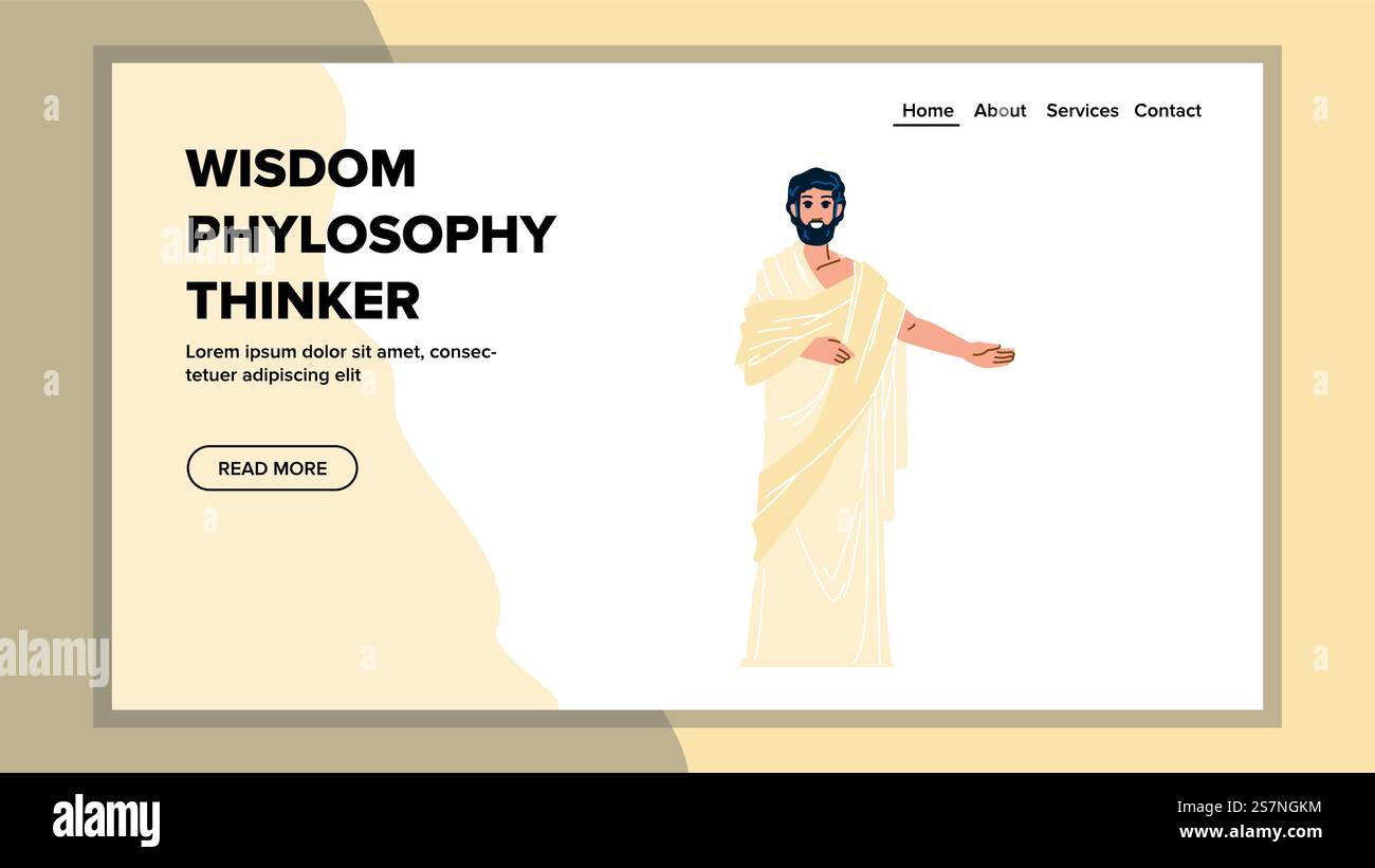 culture wisdom phylosophy thinker vector. philosopher idea, person ...
