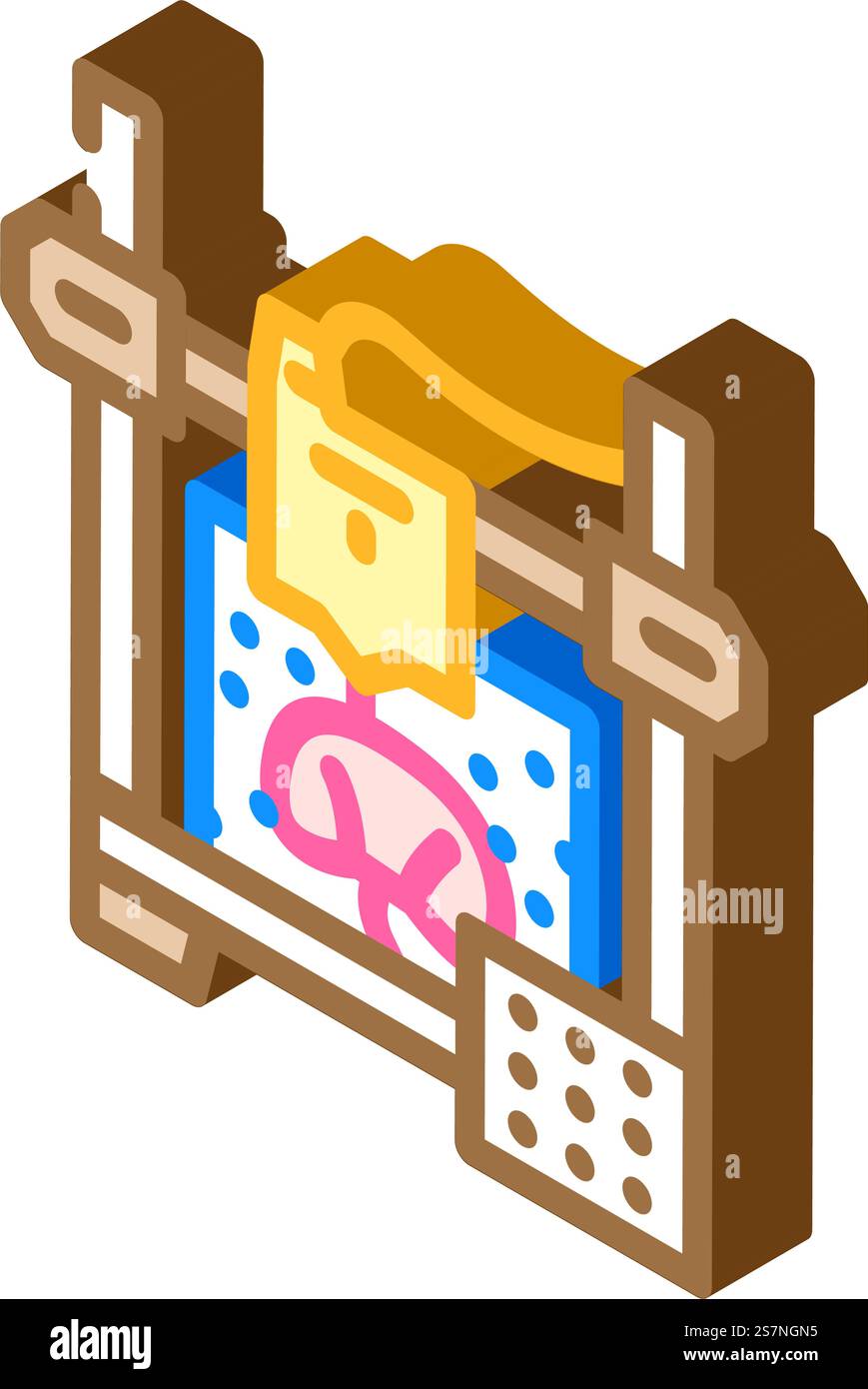 3d printed human organ future technology isometric icon vector. 3d ...