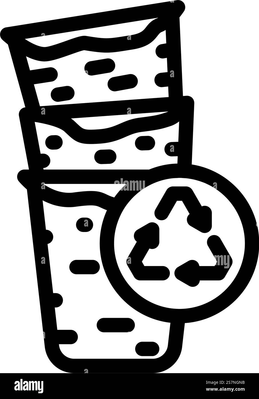 biodegradable materials environmental line icon vector. biodegradable ...