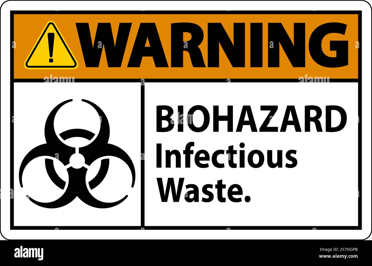Biohazard Warning Label Biohazard Infectious Waste Stock Vector Image ...