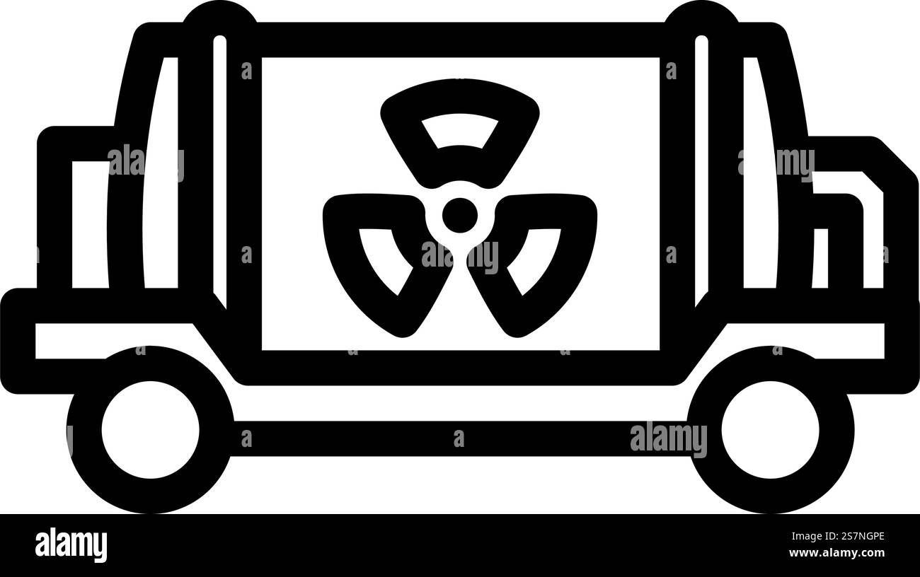 small modular nuclear reactor future technology line icon vector. small ...