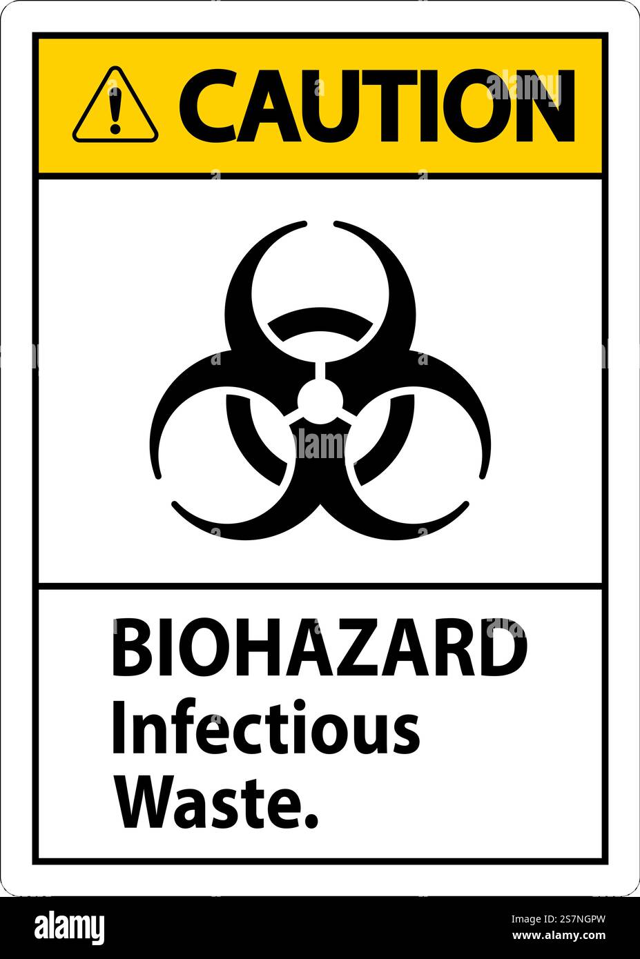 Biohazard Caution Label Biohazard Infectious Waste Stock Vector Image ...