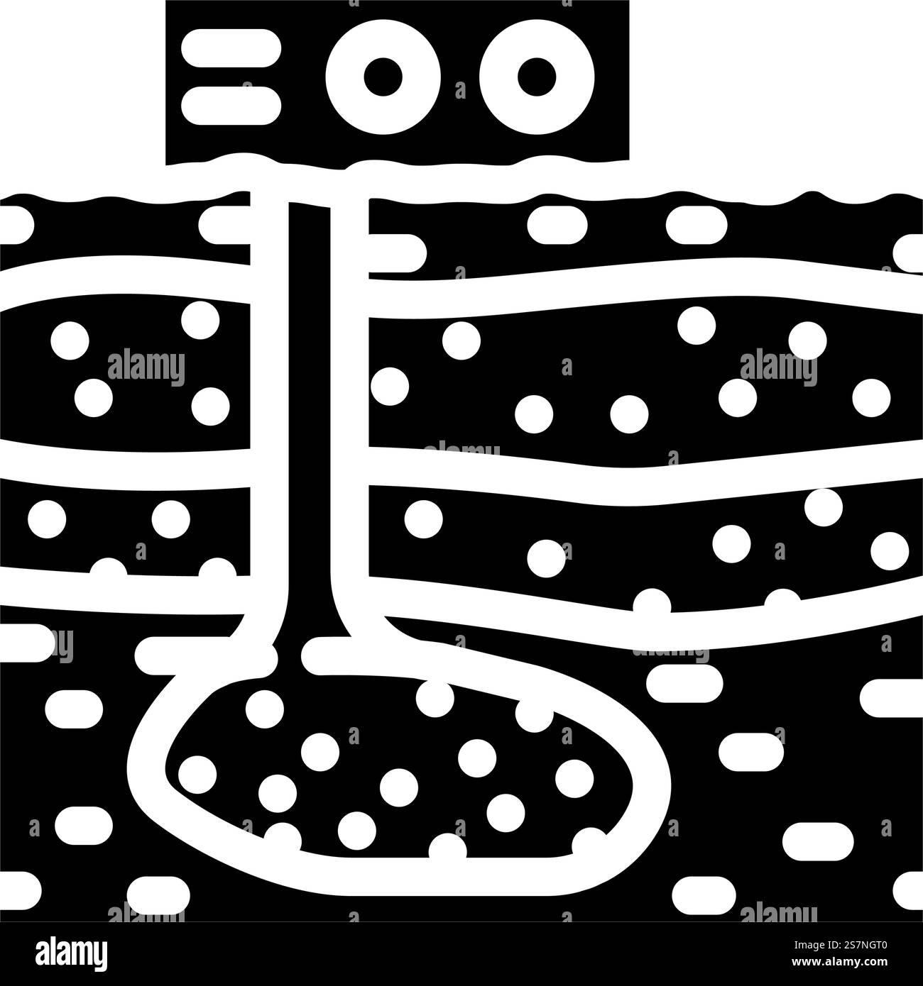 Carbon Sequestration Future Technology Glyph Icon Vector Carbon Sequestration Future Technology