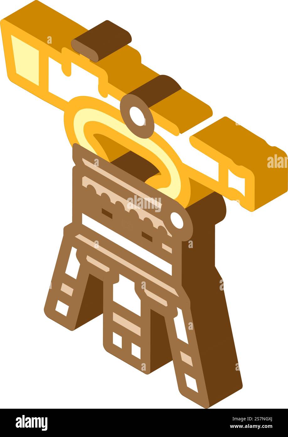 transit level tool civil engineer isometric icon vector. transit level ...