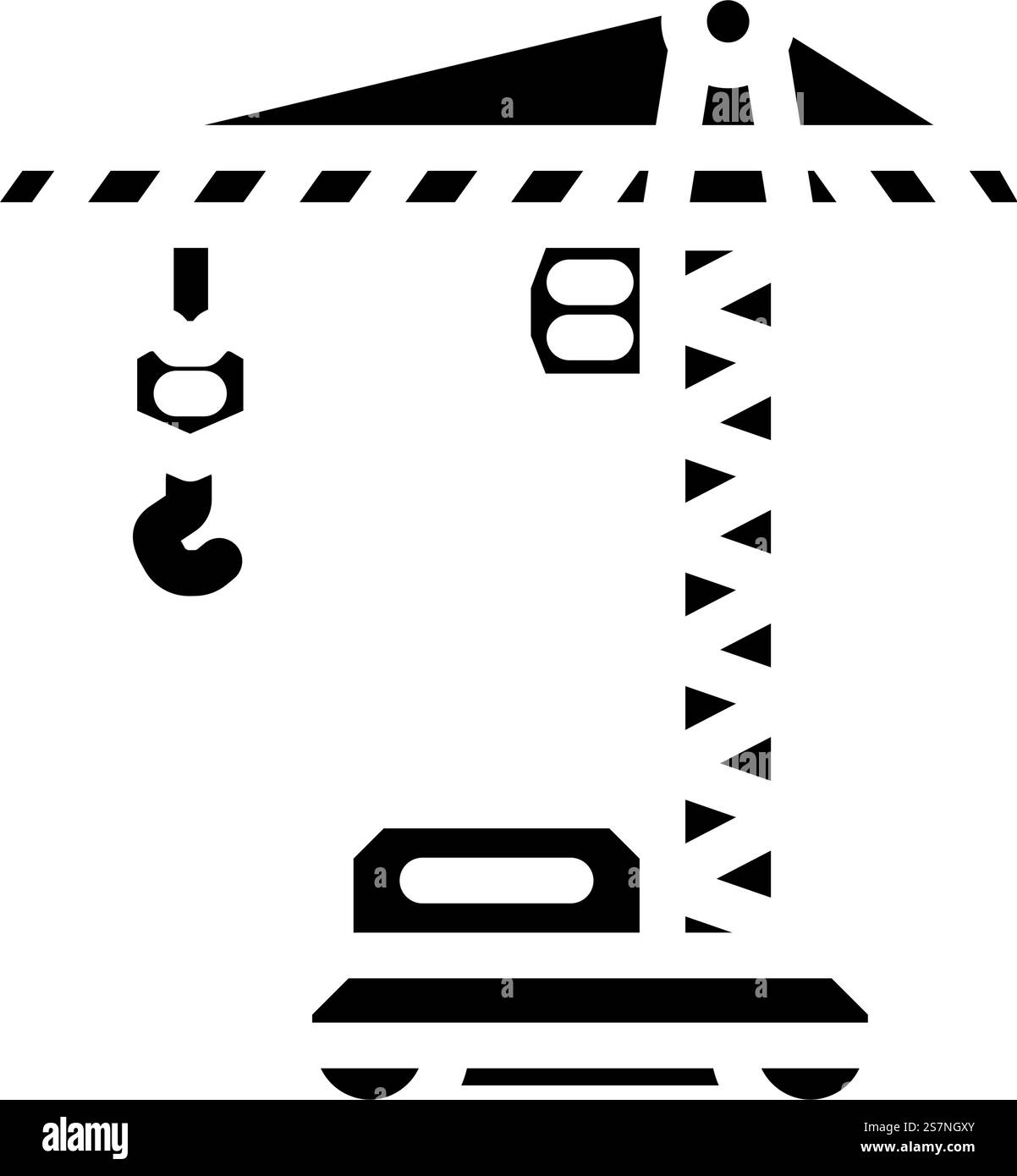 tower crane civil engineer glyph icon vector. tower crane civil ...