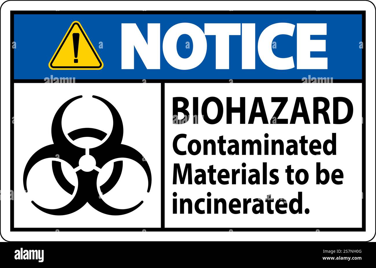 Biohazard Notice Label Biohazard Contaminated Materials To Be ...