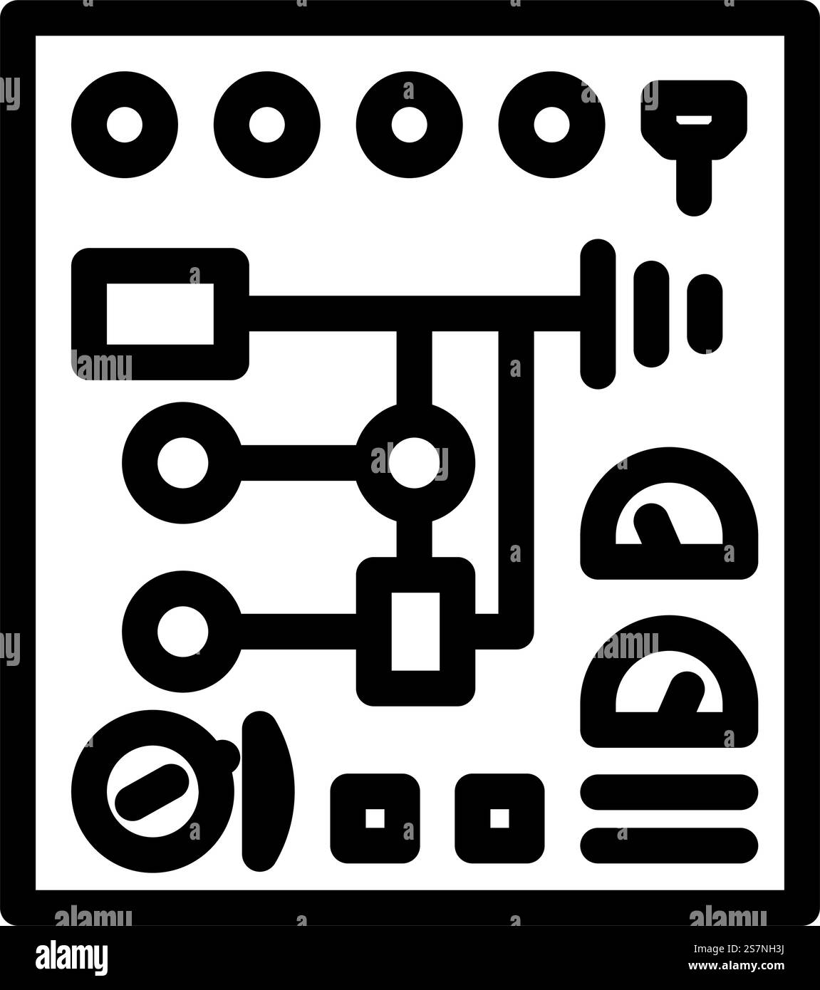 control panel tool work line icon vector. control panel tool work sign ...