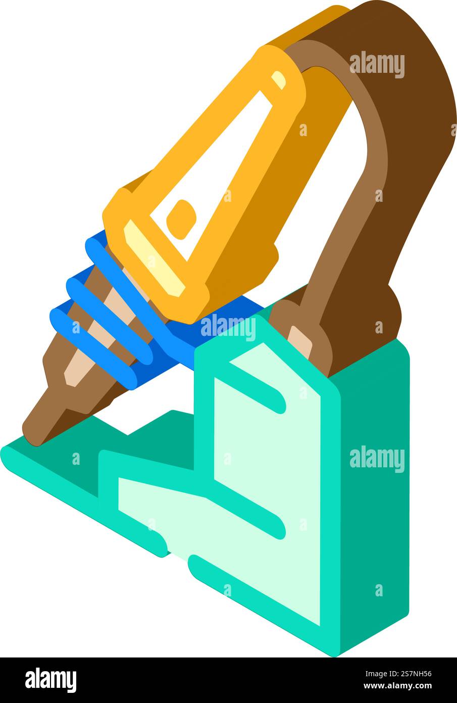 soldering iron tool work isometric icon vector. soldering iron tool ...
