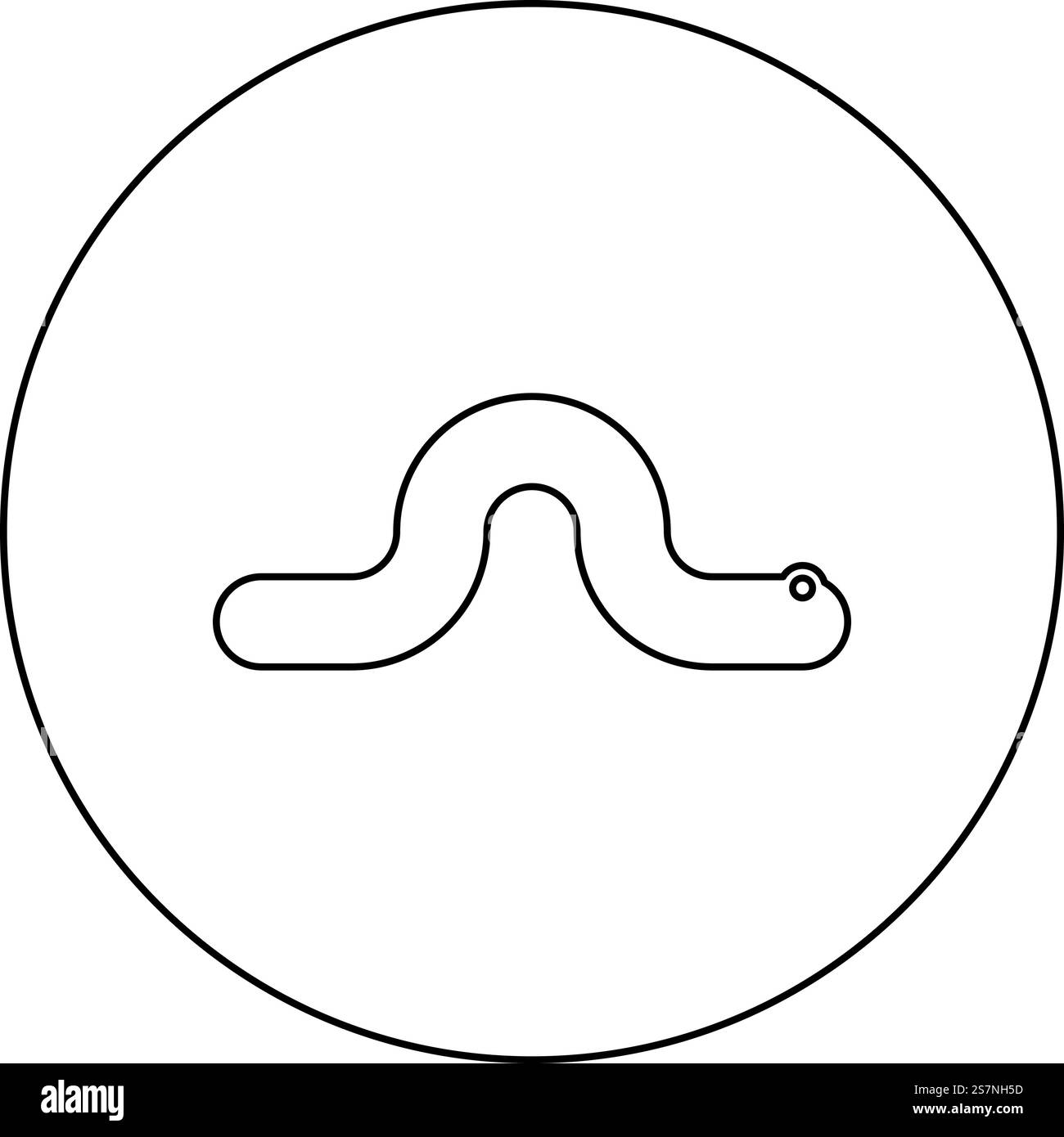 Creeping worm earthworm crawling invertebrate creep creature icon in ...