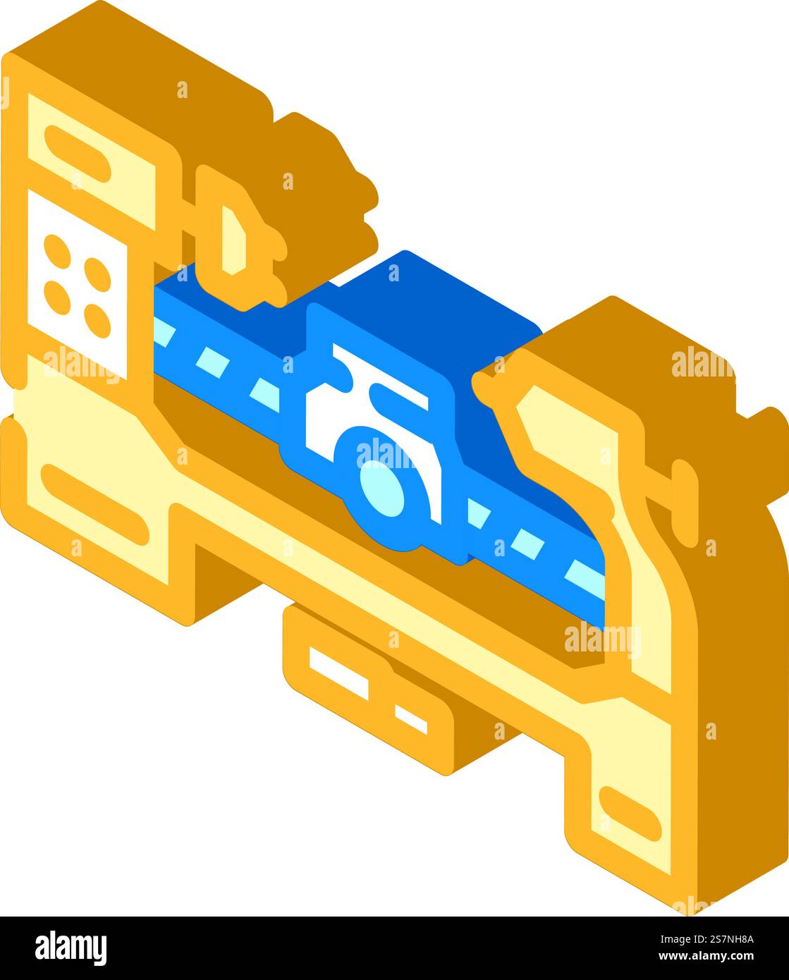 lathe tool work isometric icon vector. lathe tool work sign. isolated symbol illustration. lathe ...
