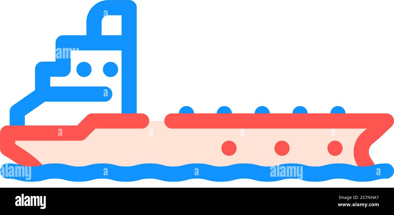 oil tanker ship petroleum engineer color icon vector. oil tanker ship ...