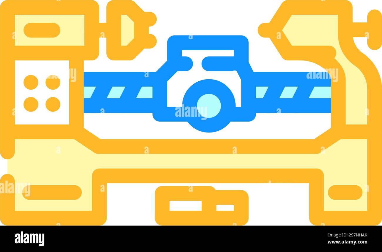 lathe tool work color icon vector. lathe tool work sign. isolated ...