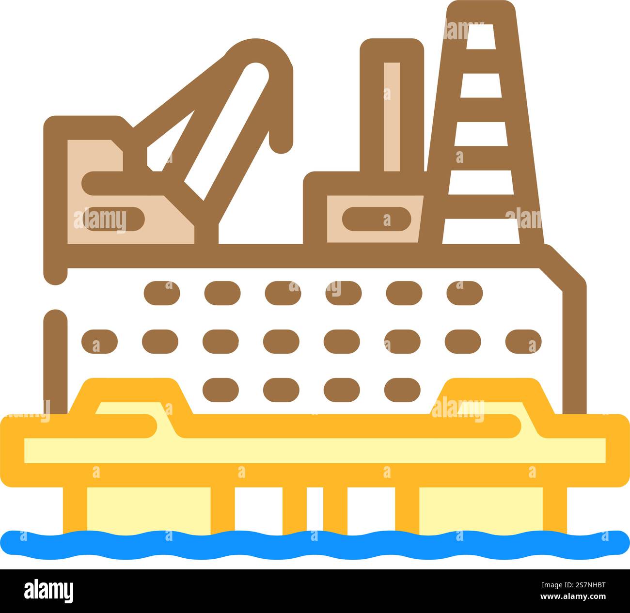 oil rig platform petroleum engineer color icon vector. oil rig platform ...
