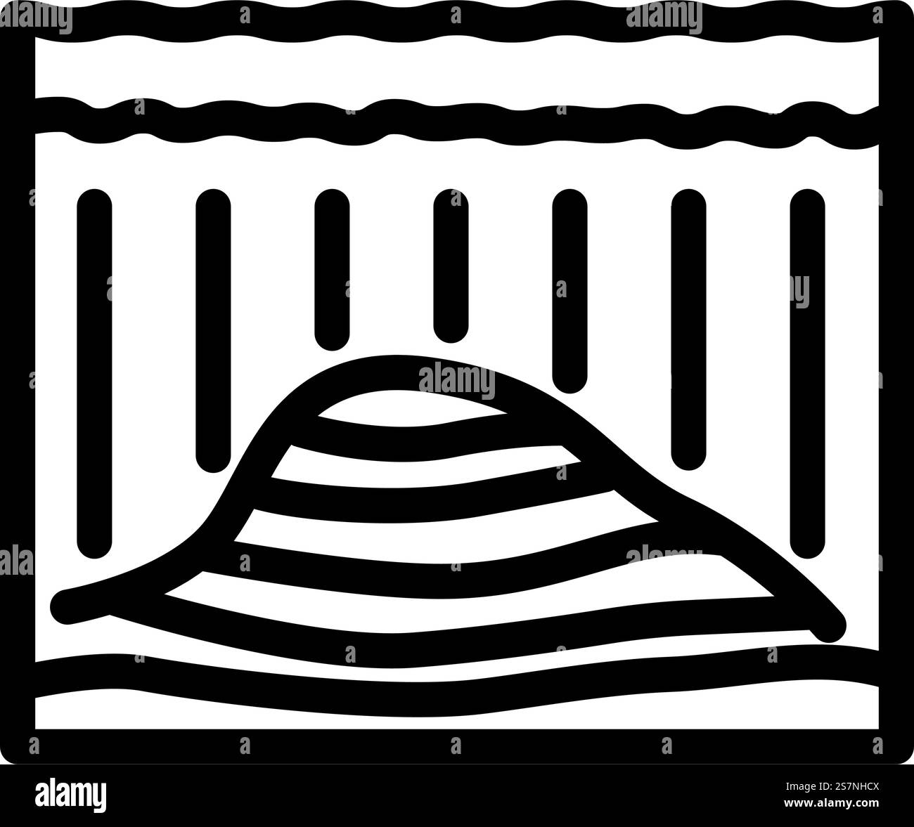 oil reservoir simulation petroleum engineer line icon vector. oil ...
