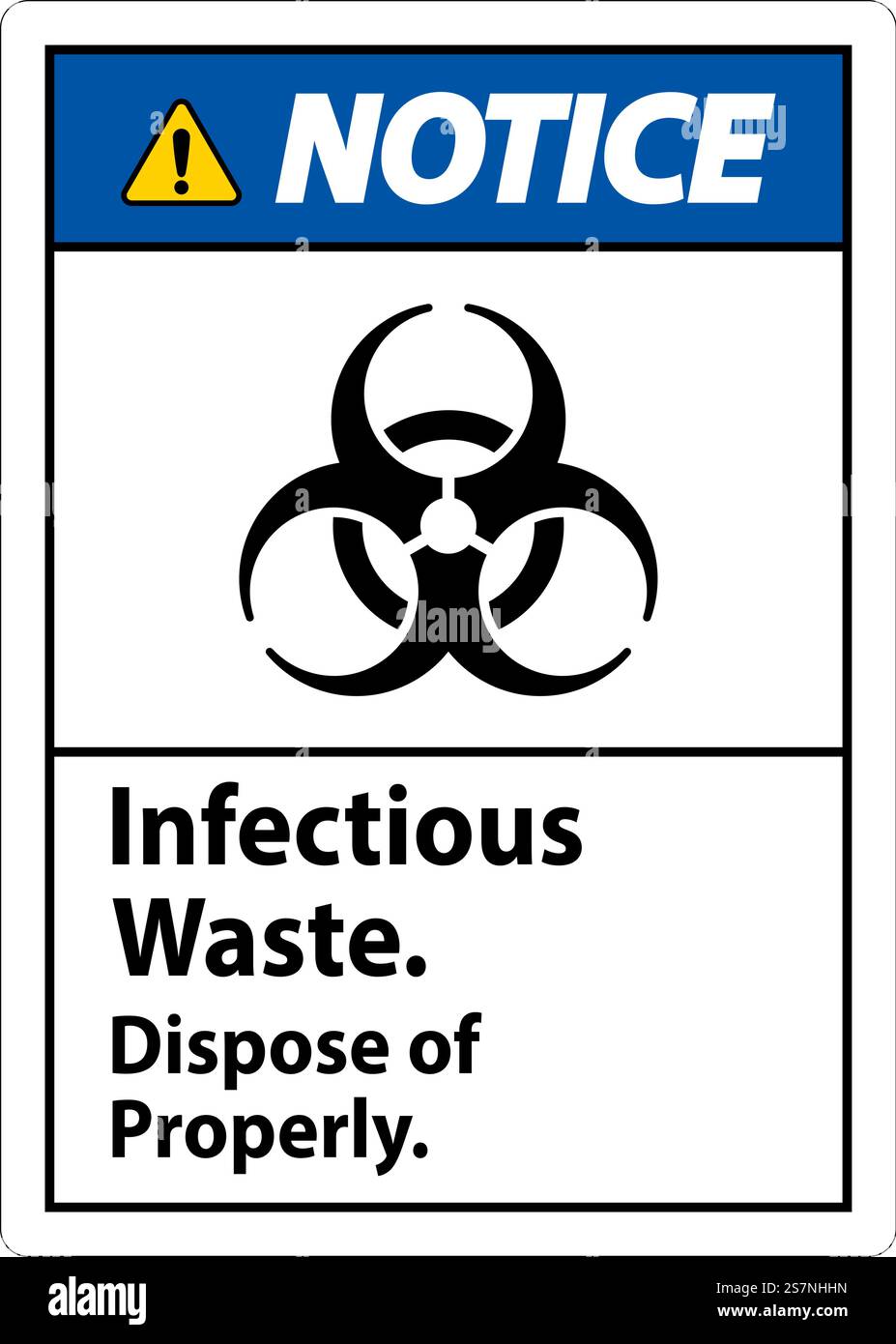 Biohazard Notice Label Infectious Waste, Dispose Of Properly Stock ...