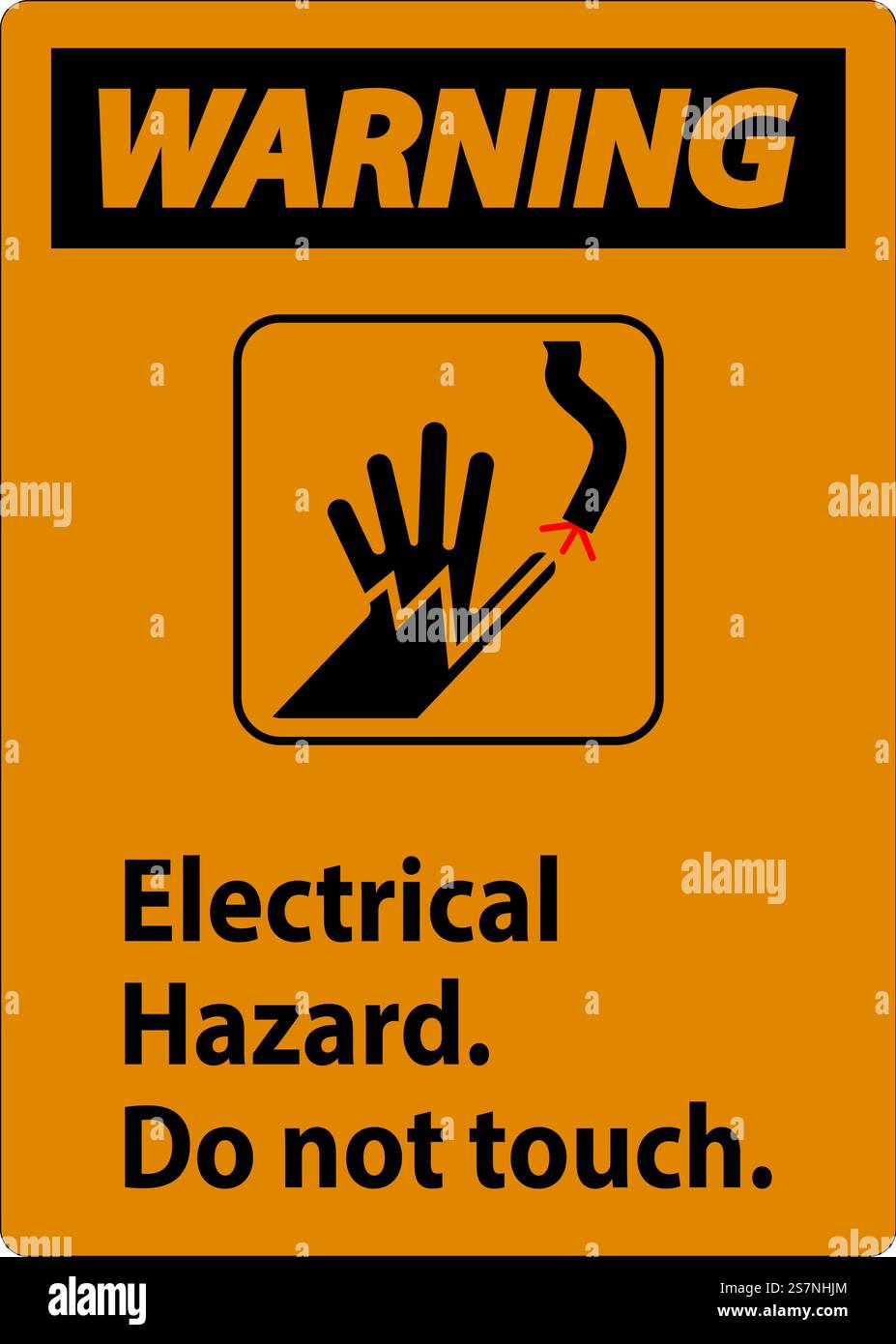 Warning Sign Electrical Hazard. Do Not Touch Stock Vector Image & Art ...