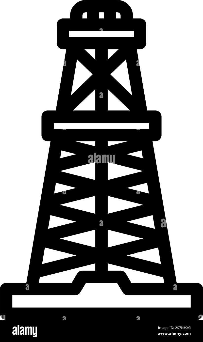 oil derrick petroleum engineer line icon vector. oil derrick petroleum ...