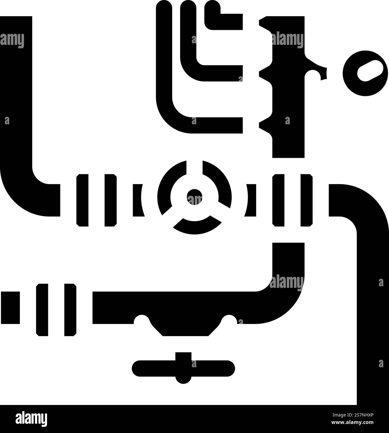 pipeline system petroleum engineer glyph icon vector. pipeline system ...