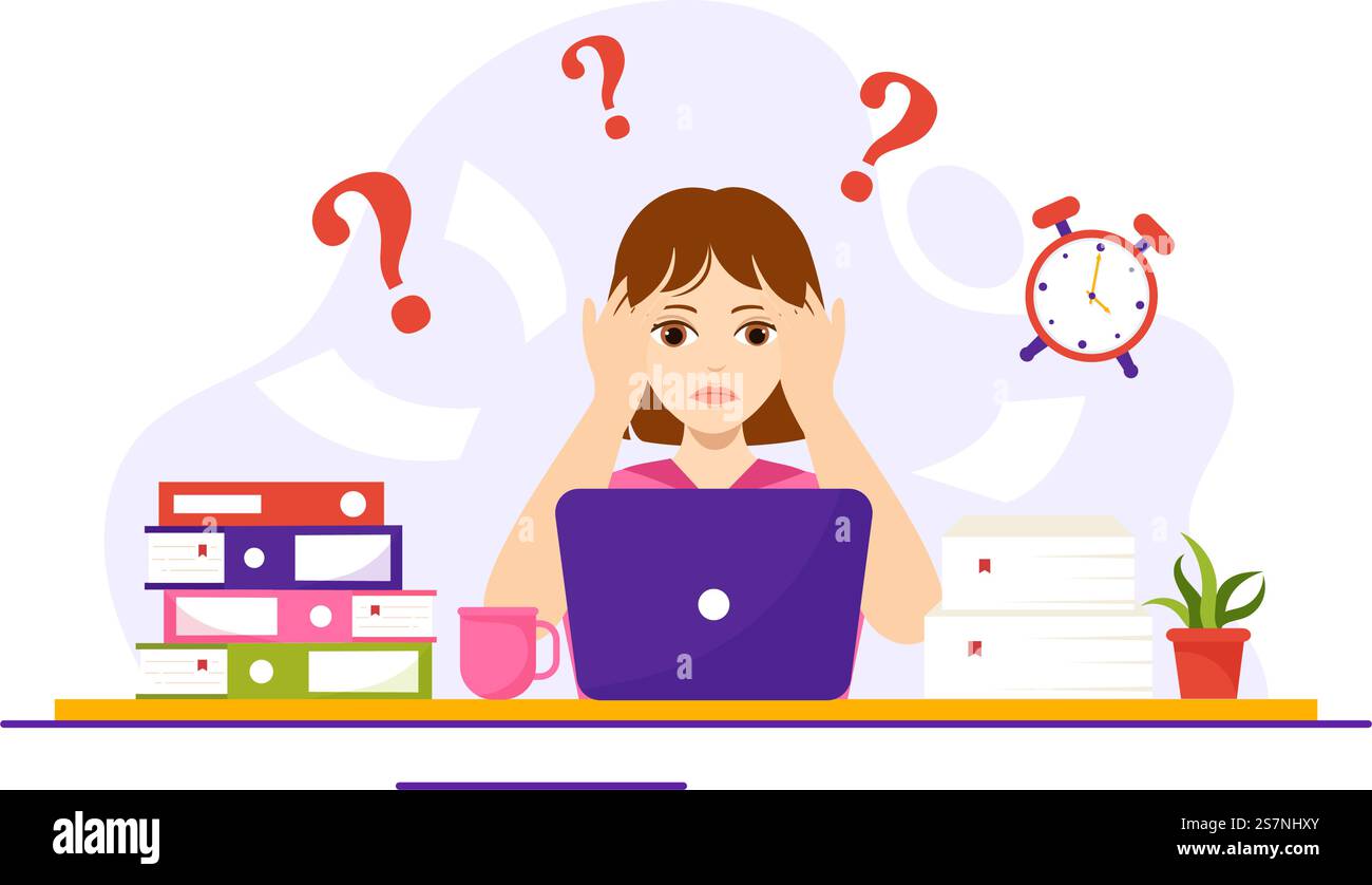 Overloading Vector Illustration with Busy work and Multitasking ...