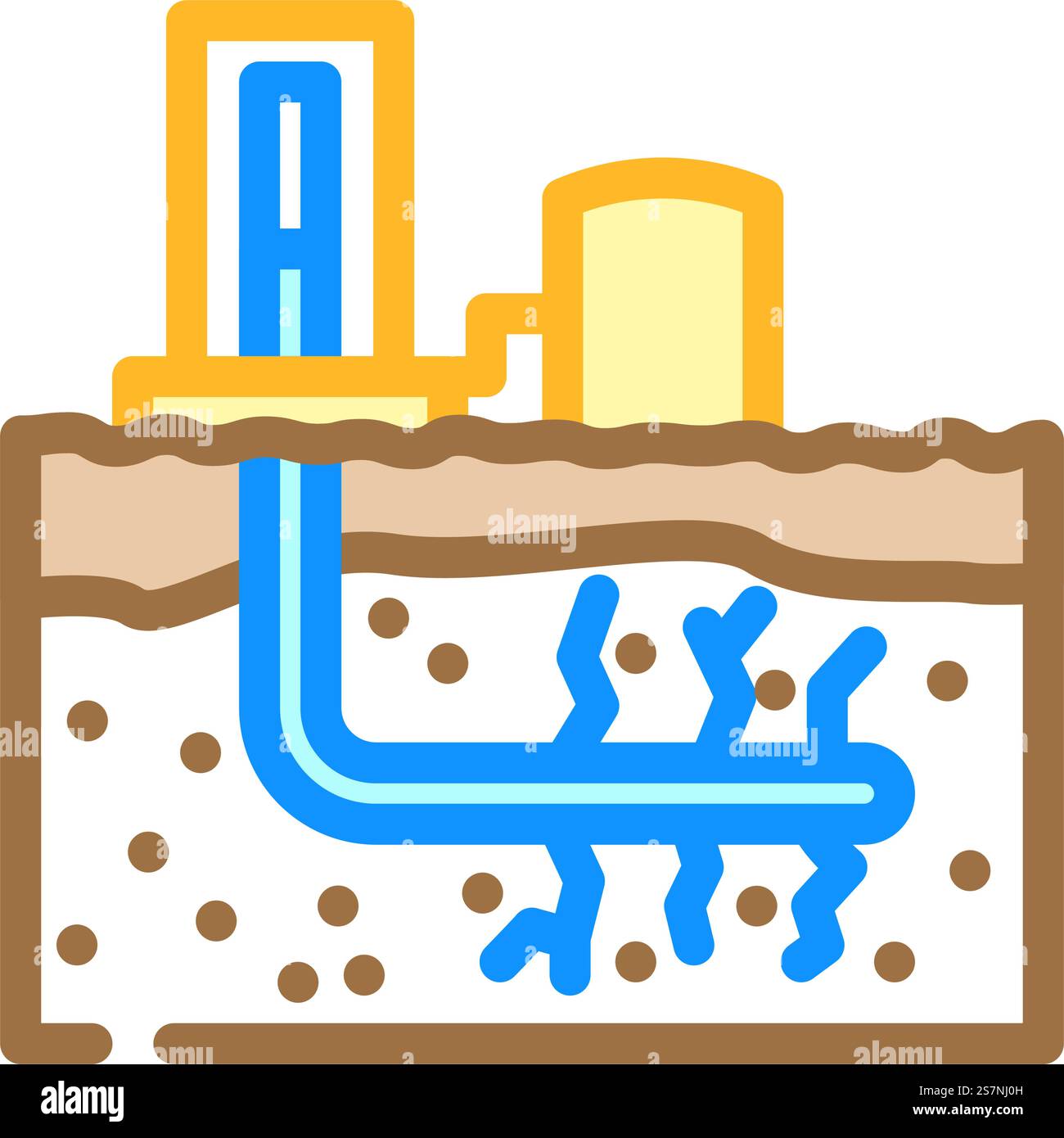hydraulic fracturing petroleum engineer color icon vector. hydraulic ...