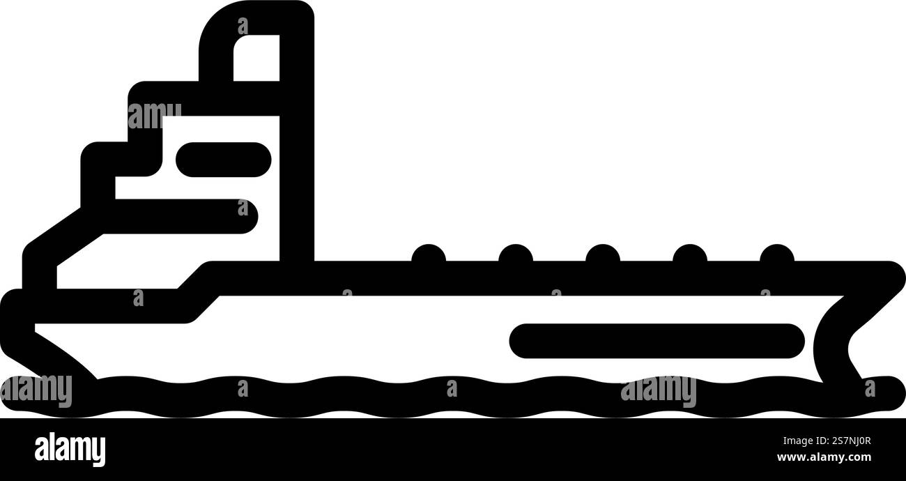 oil tanker ship petroleum engineer line icon vector. oil tanker ship ...