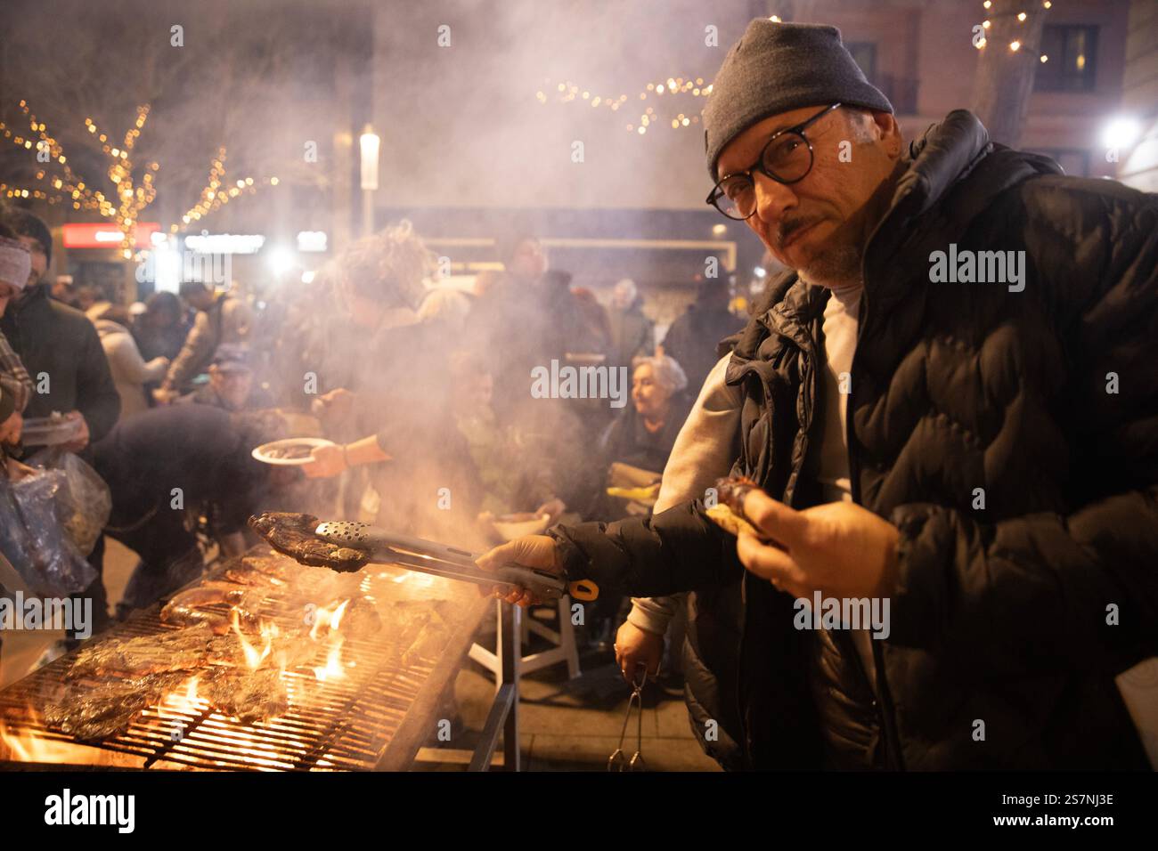 Palma, Spain. 19th Jan, 2025. People celebrate as part of the local ...