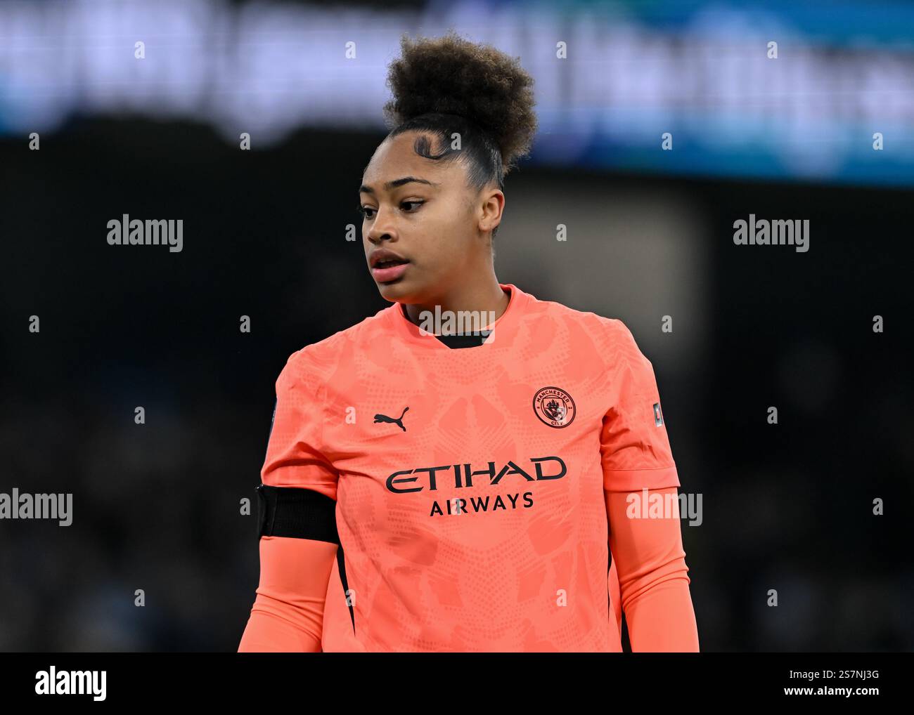 Manchester, UK. 19th Jan, 2025. Khiara Keating of Manchester City Women ...