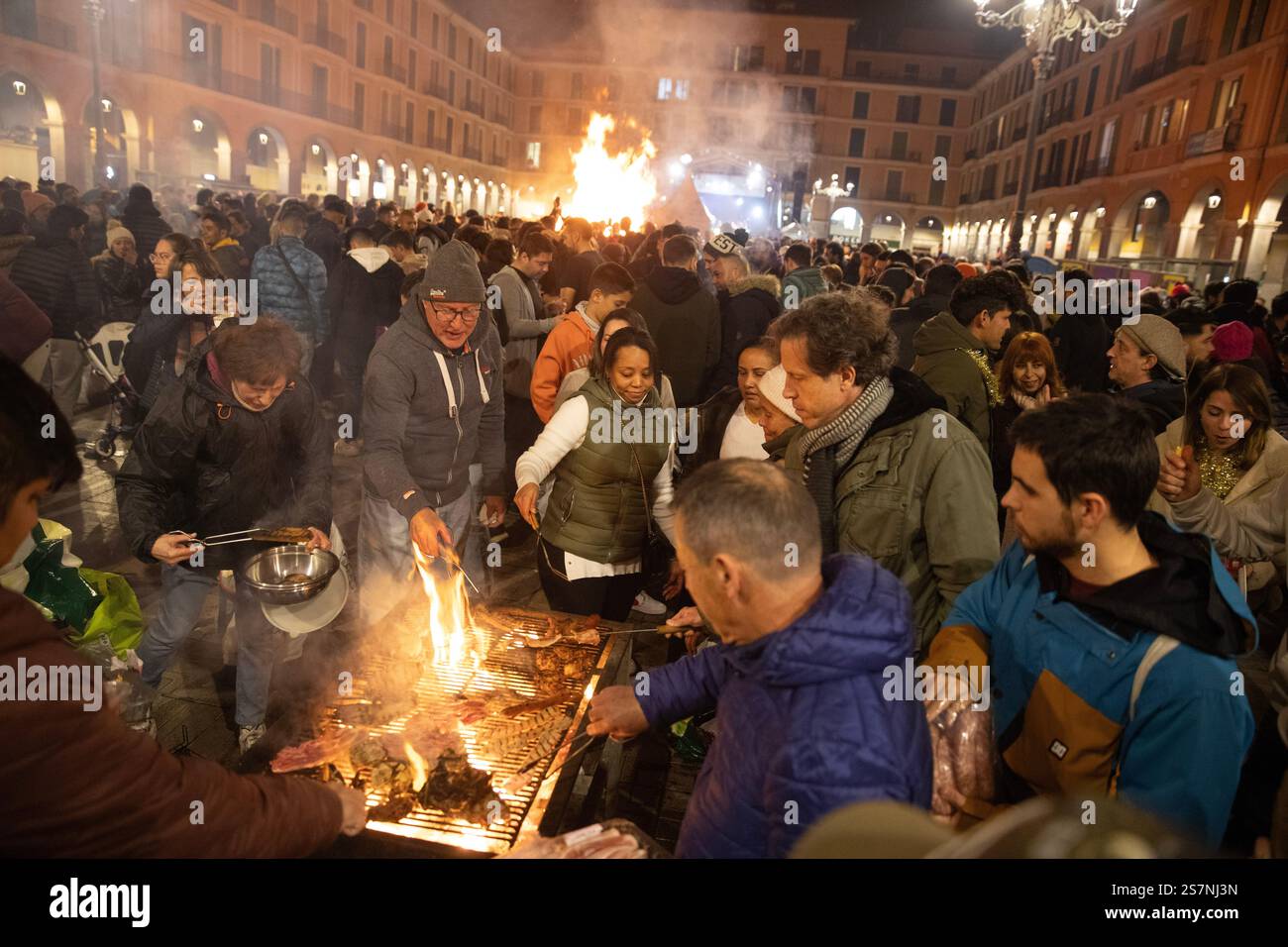 Palma, Spain. 19th Jan, 2025. People celebrate as part of the local ...
