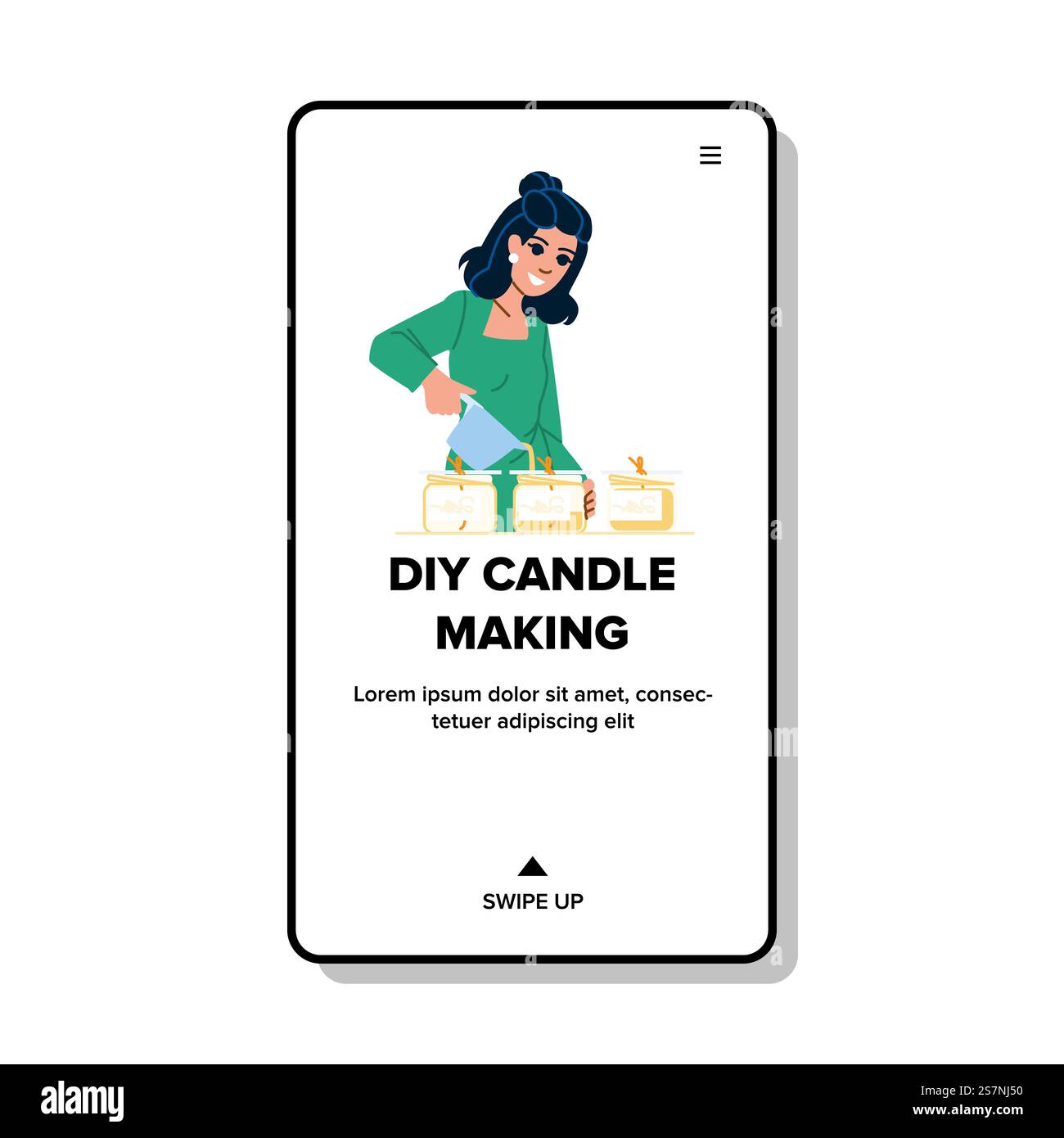Home diy candle making vector creative wax hi-res stock photography and ...